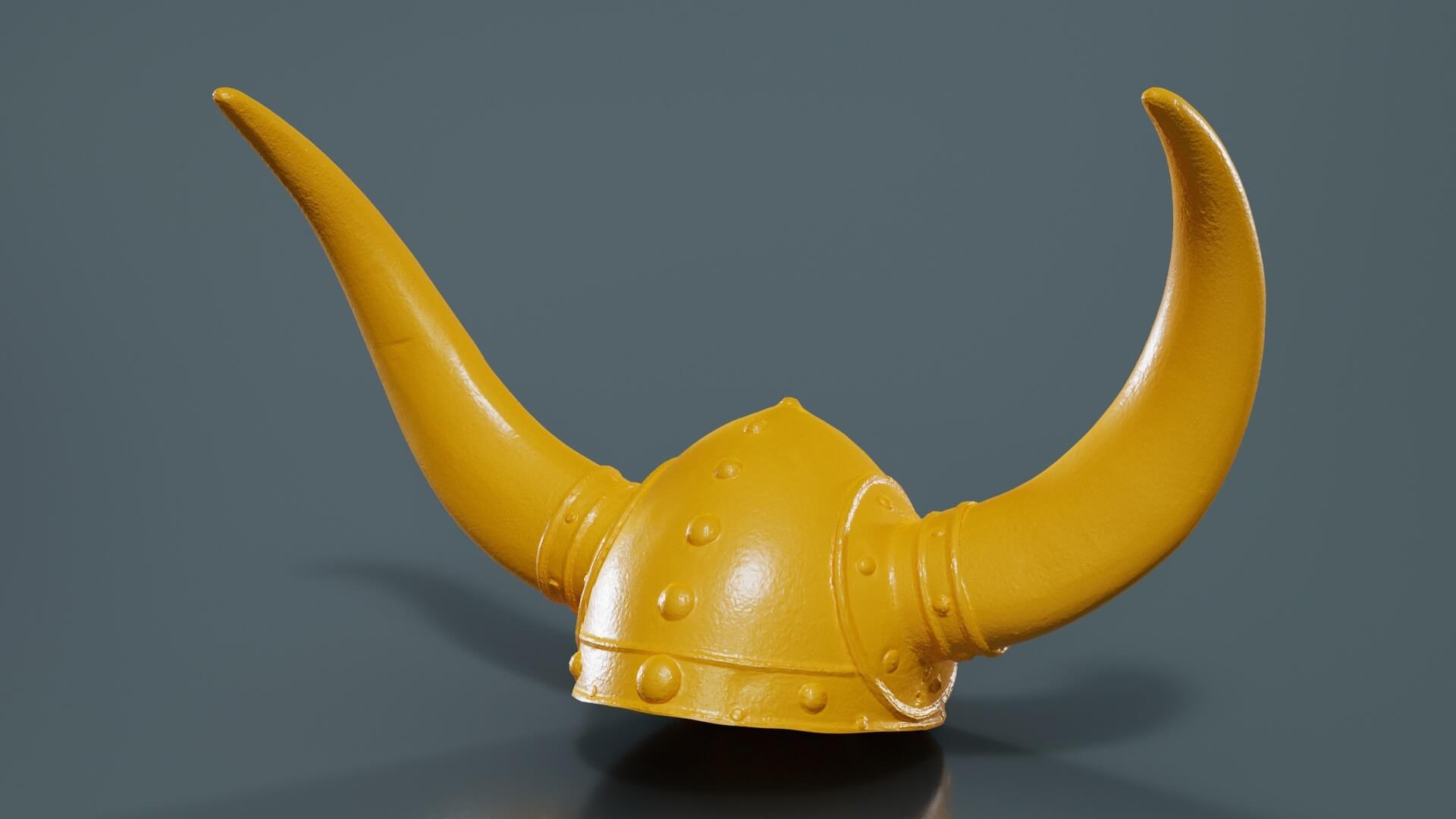 Horn Helmet - 3D Model by Polygonal Miniatures