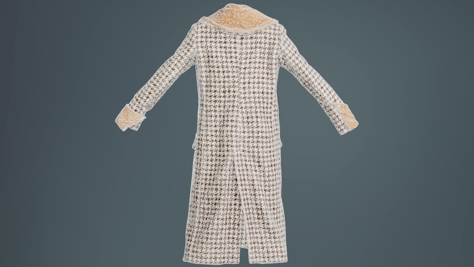 Houndstooth Coat Closed - 3D Model by Polygonal Miniatures