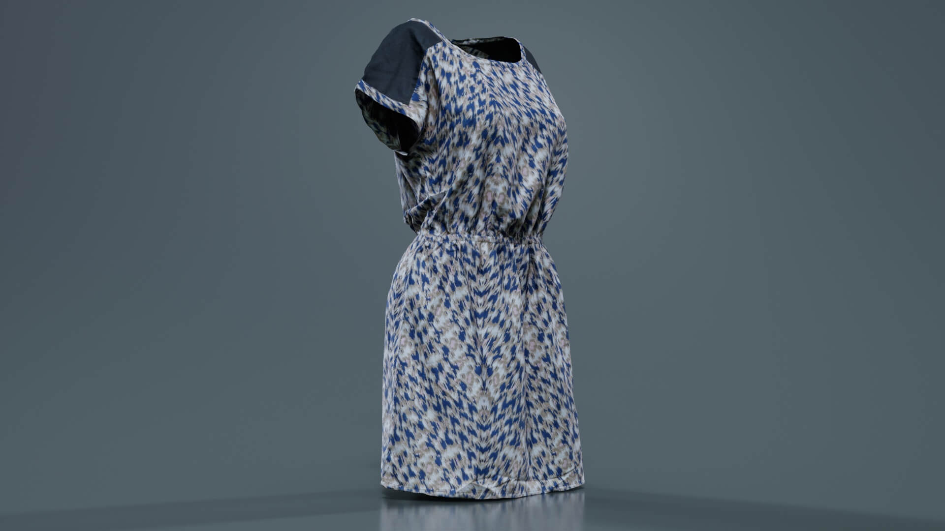 Jagged Pattern Dress - 3D Model by Polygonal Miniatures