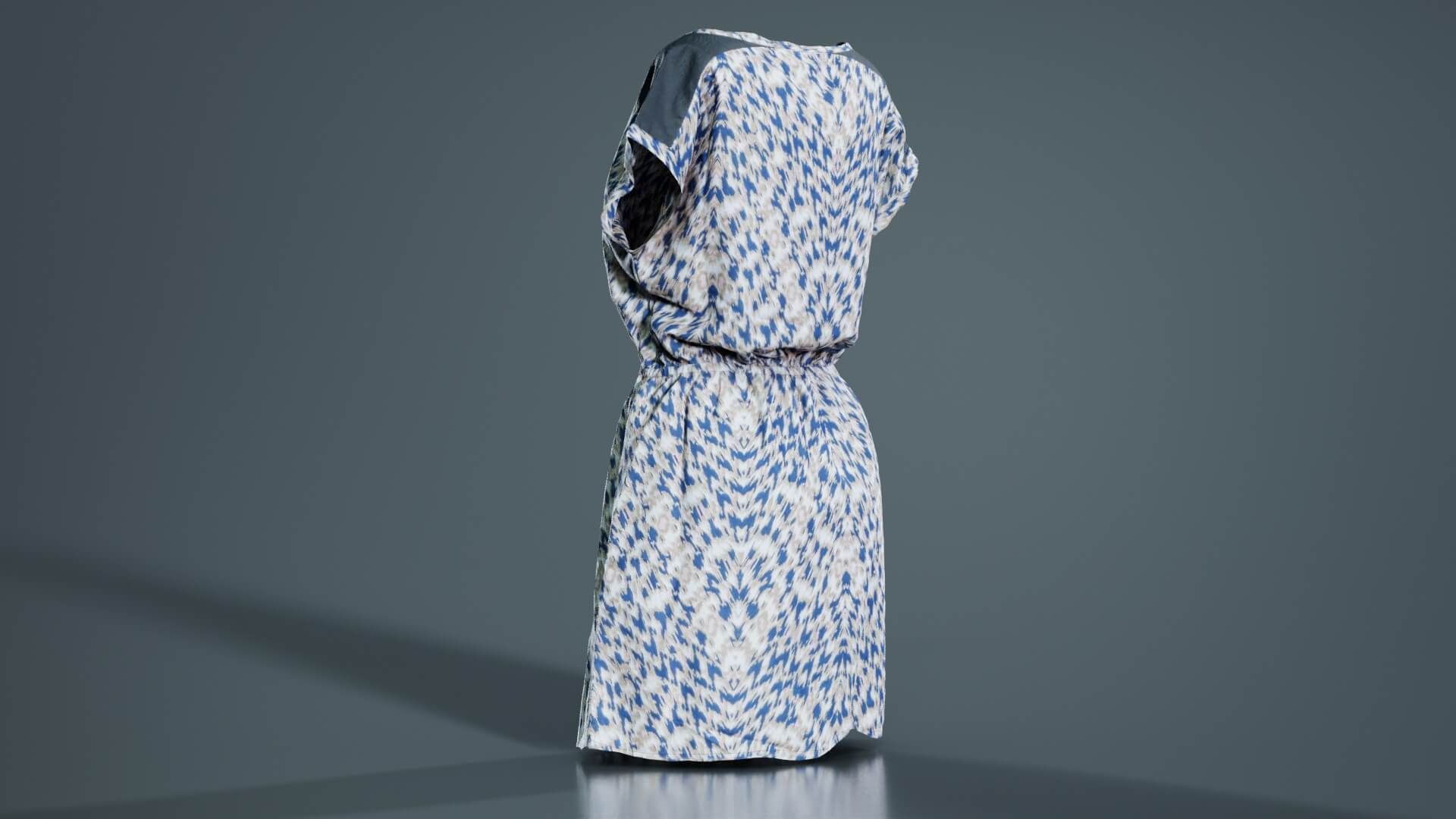 Jagged Pattern Dress - 3D Model by Polygonal Miniatures