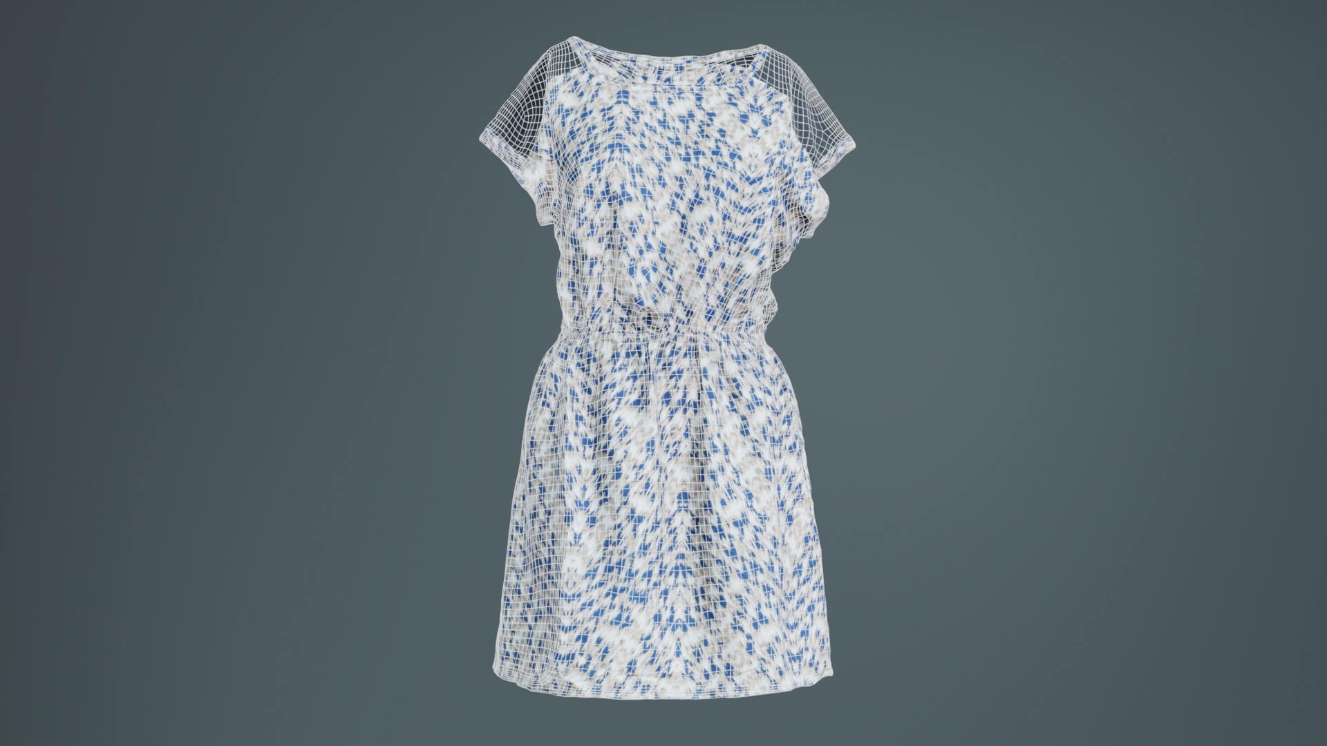 Jagged Pattern Dress - 3D Model by Polygonal Miniatures