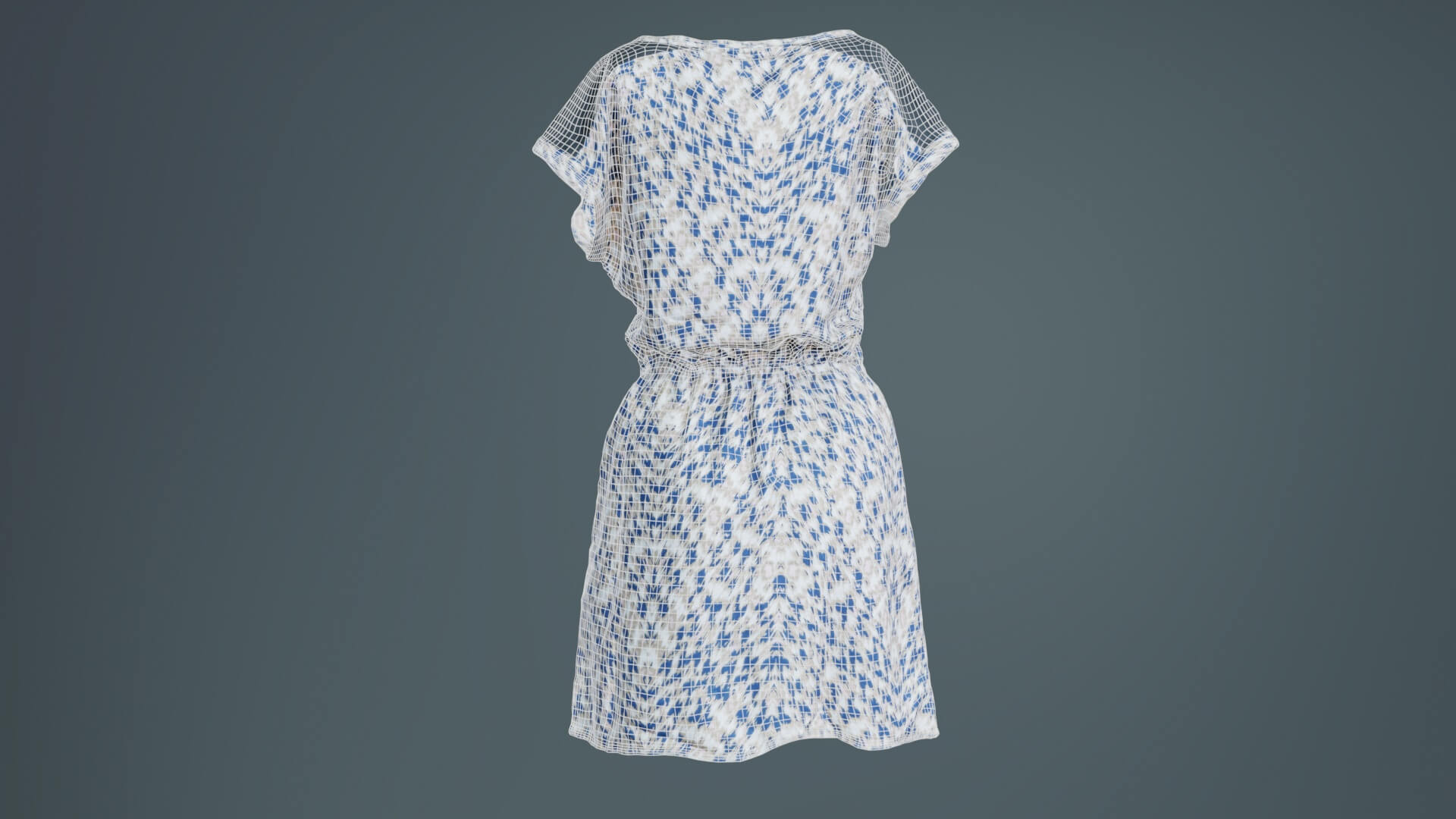 Jagged Pattern Dress - 3D Model by Polygonal Miniatures
