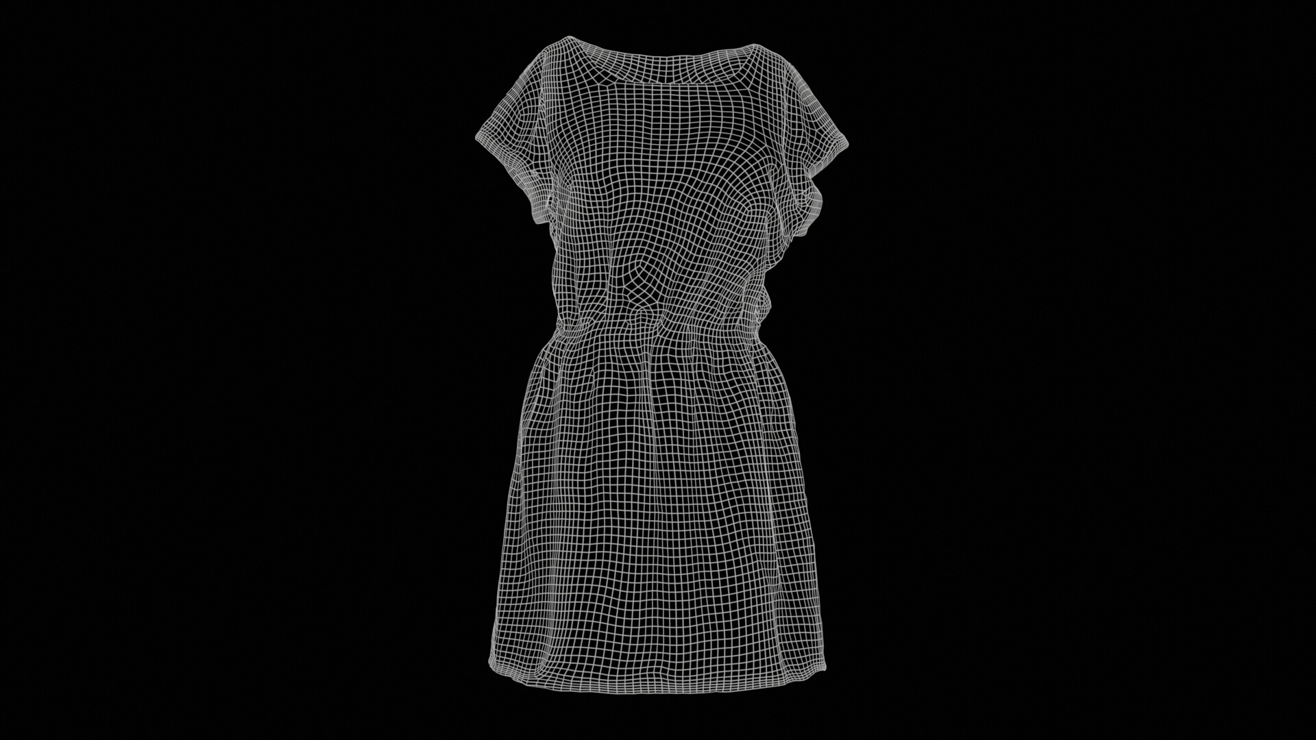 Jagged Pattern Dress - 3D Model by Polygonal Miniatures