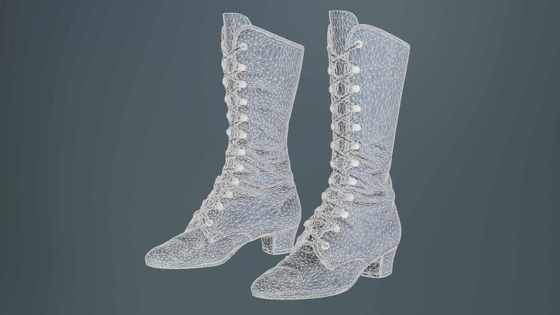 Laced Boot - 3D Model by Polygonal Miniatures