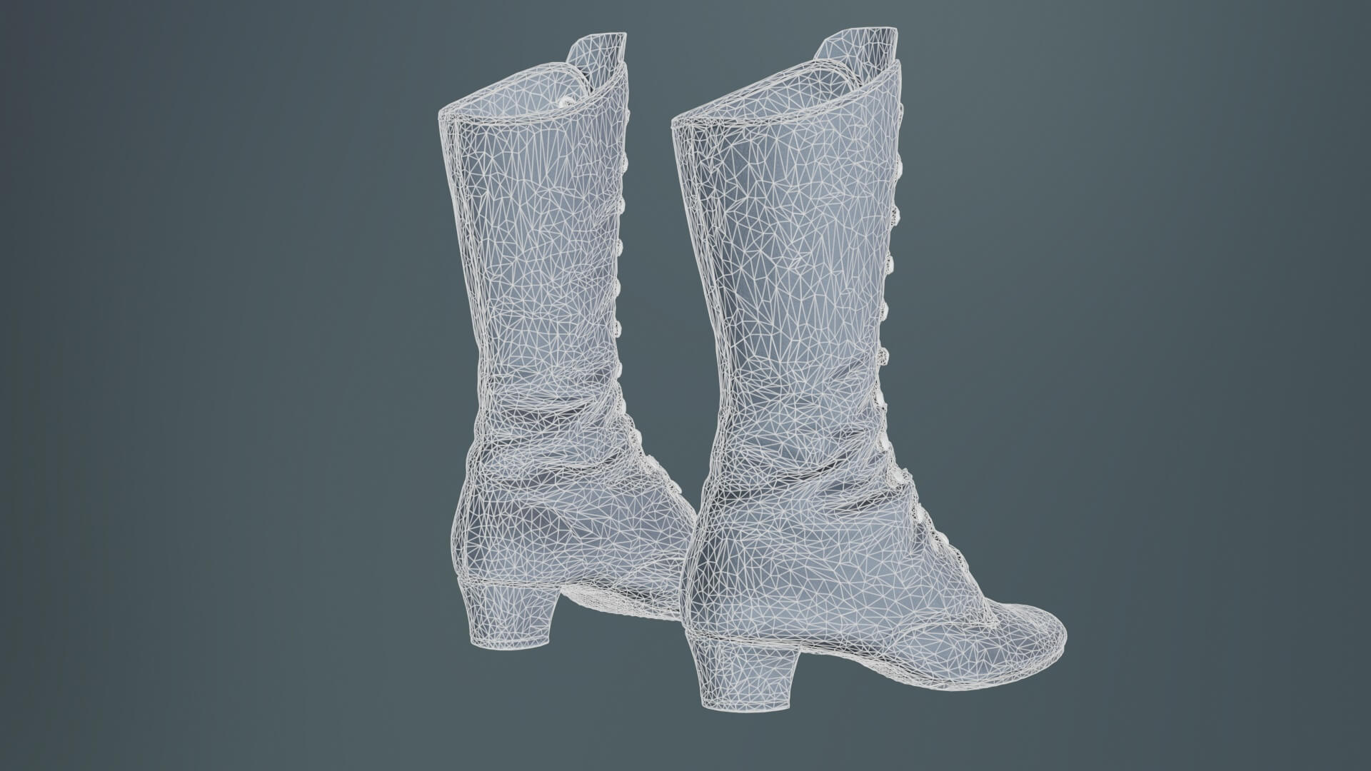 Laced Boot - 3D Model by Polygonal Miniatures