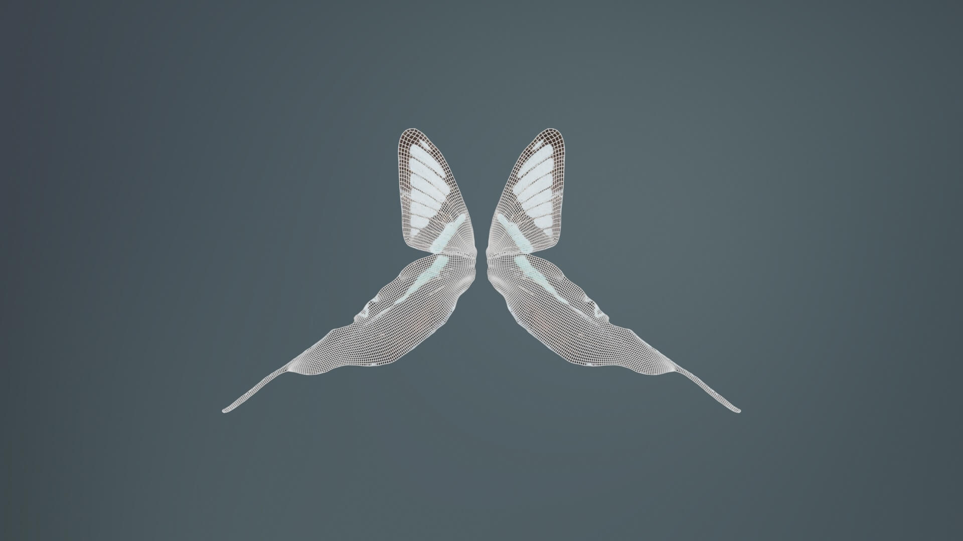 Lamproptera Meges Green Dragontail - 3D Model by Polygonal Miniatures