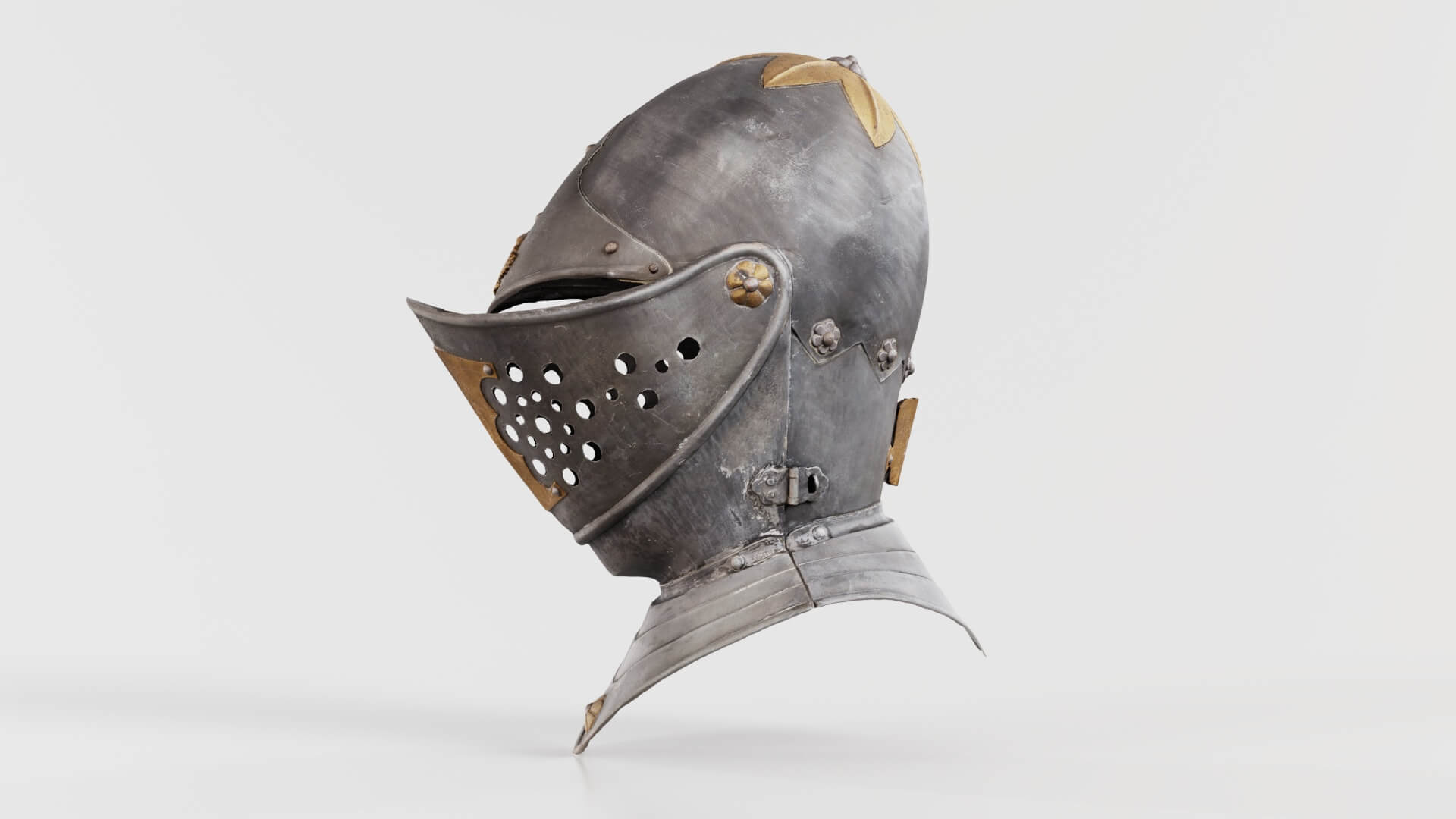 Leaf Knight Helmet Closed - 3D Model by Polygonal Miniatures