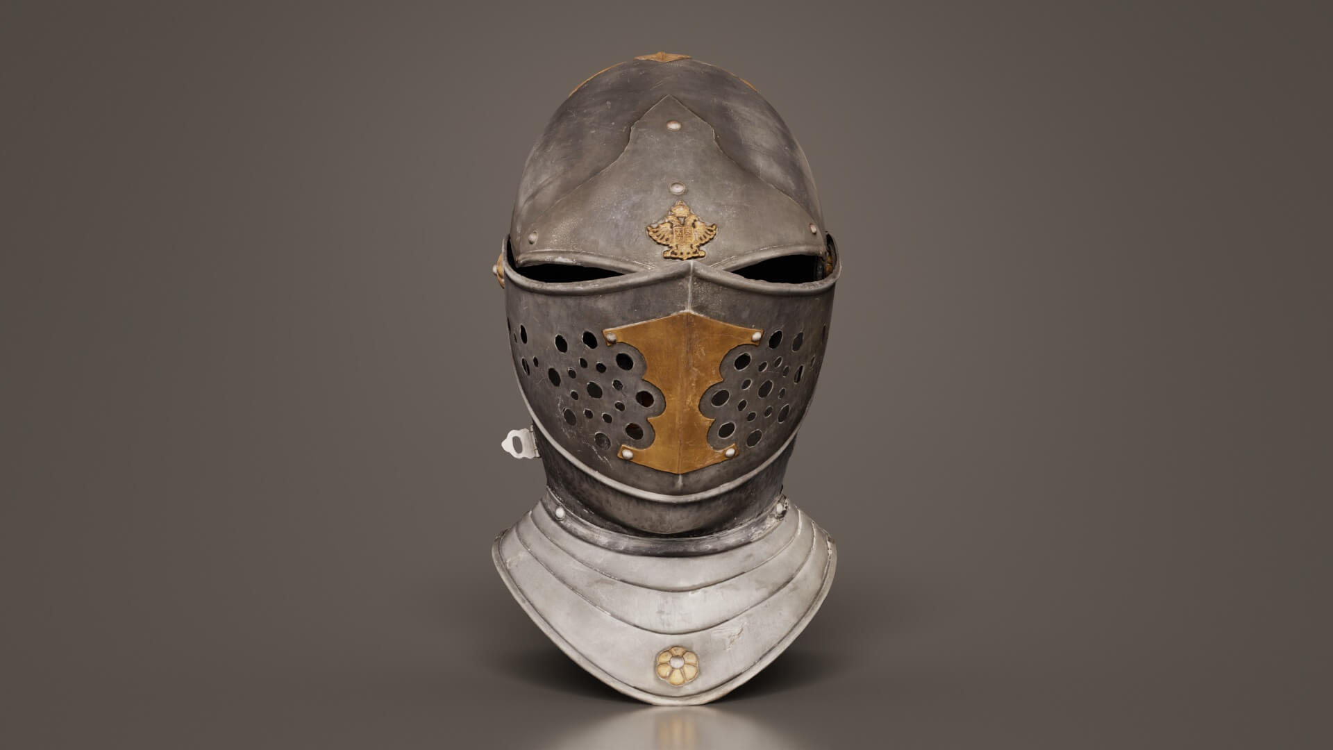 Leaf Knight Helmet Closed - 3D Model by Polygonal Miniatures