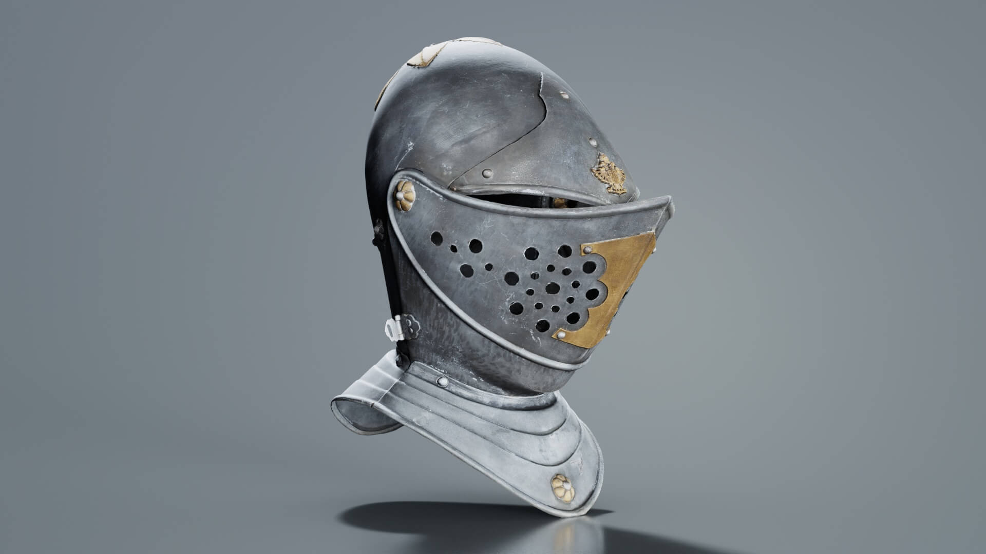 Leaf Knight Helmet Closed - 3D Model by Polygonal Miniatures