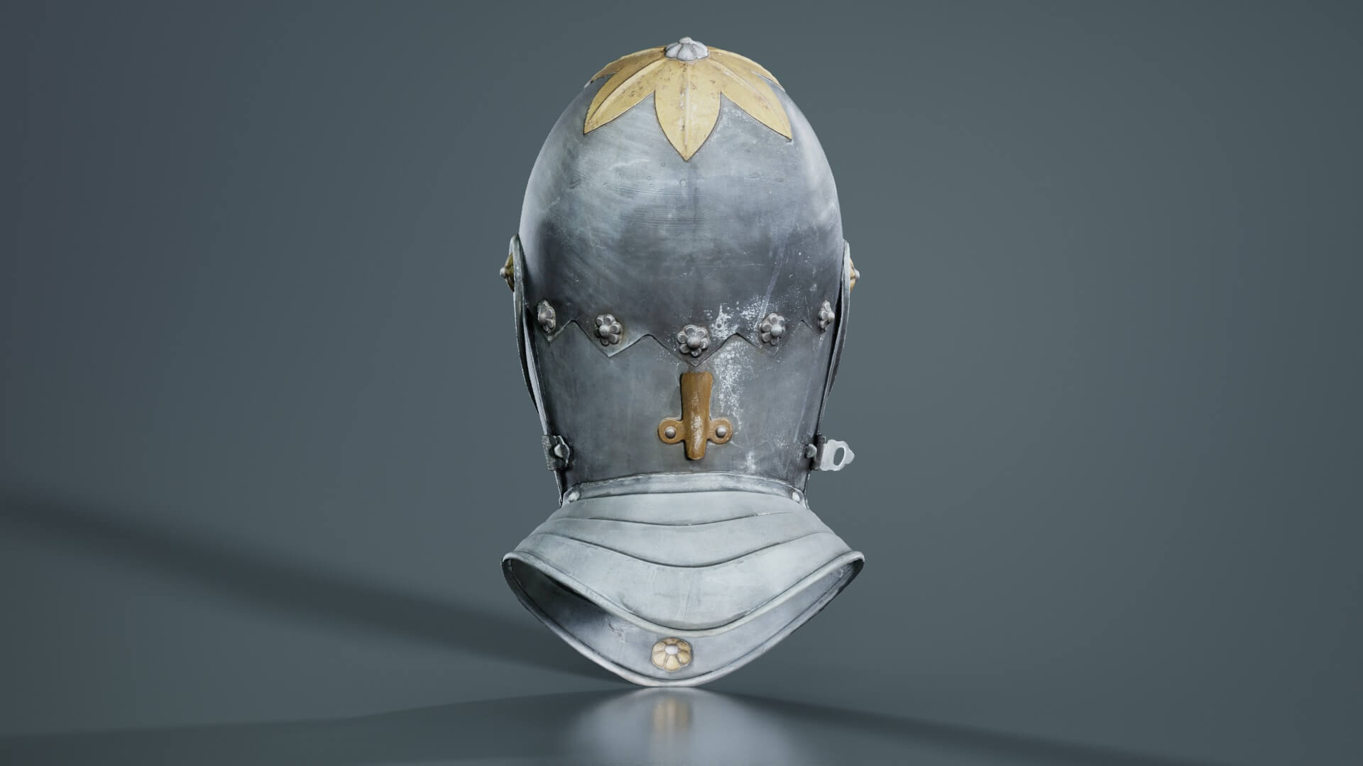 Leaf Knight Helmet Closed - 3D Model by Polygonal Miniatures
