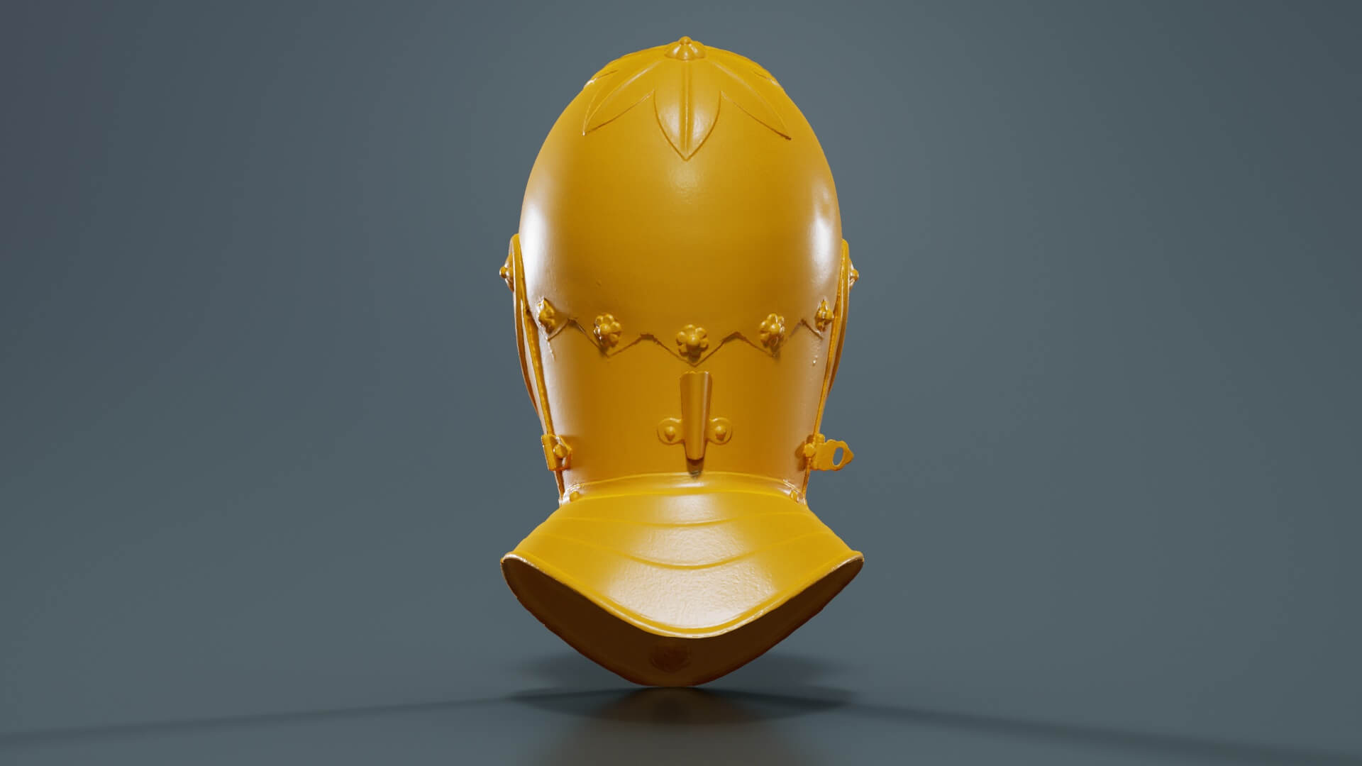 Leaf Knight Helmet Closed - 3D Model by Polygonal Miniatures