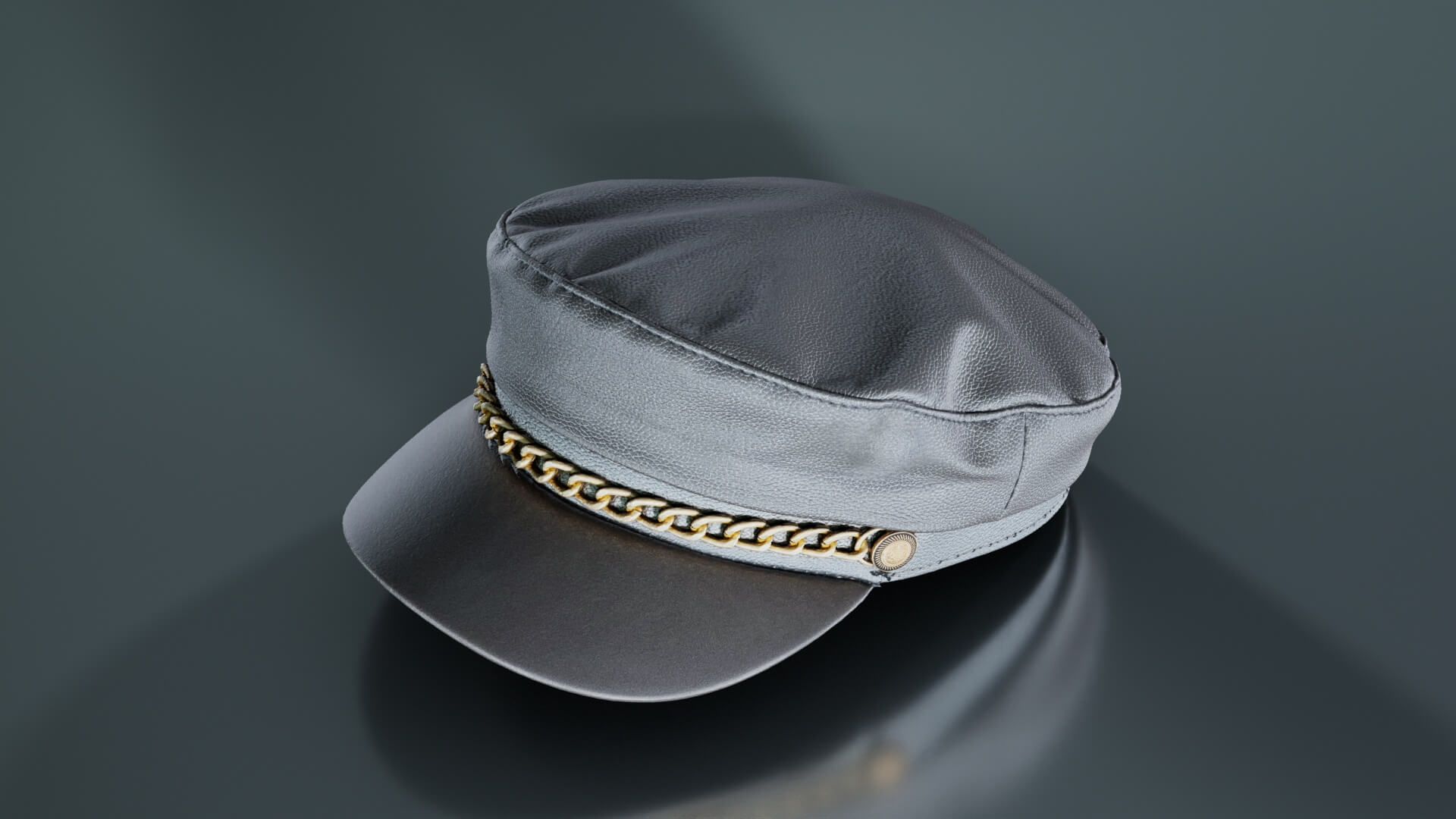 Leather Chain Hat - 3D Model by Polygonal Miniatures