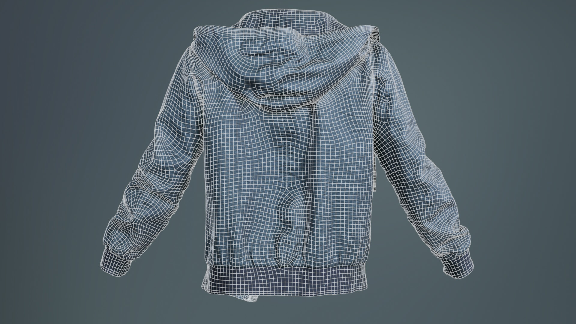 Leather Jacket Hoodie Open - 3D Model by Polygonal Miniatures