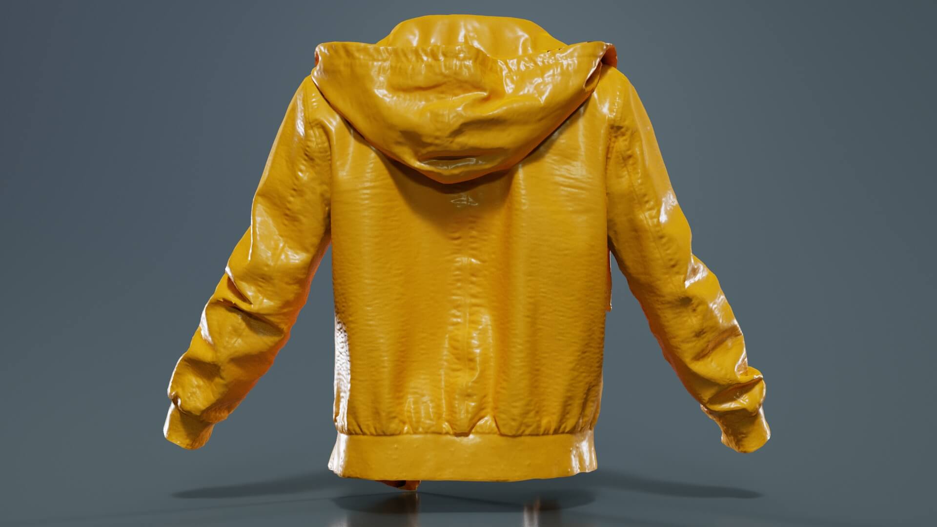 Leather Jacket Hoodie Open - 3D Model by Polygonal Miniatures
