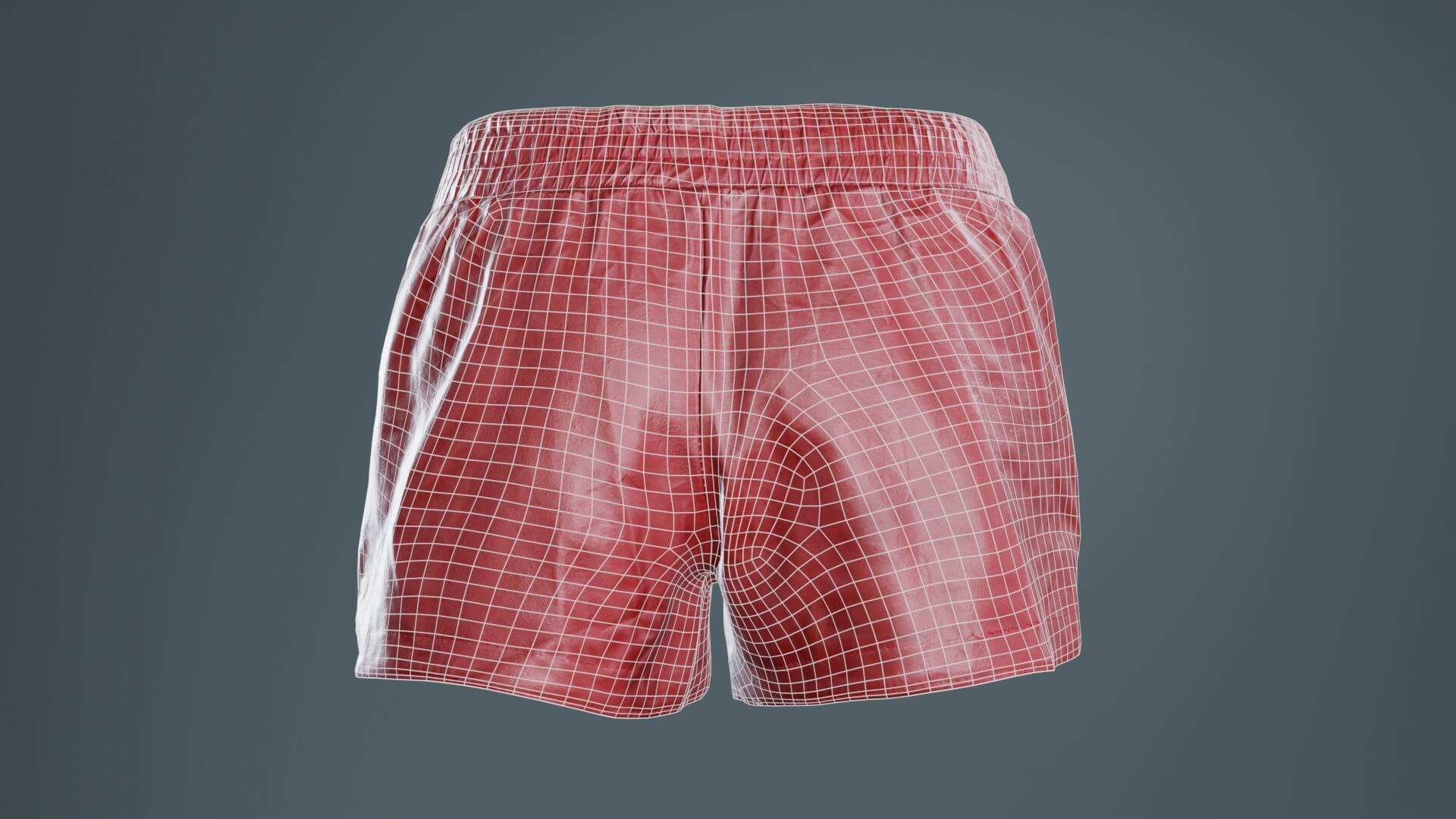 Leather Sports Shorts - 3D Model by Polygonal Miniatures