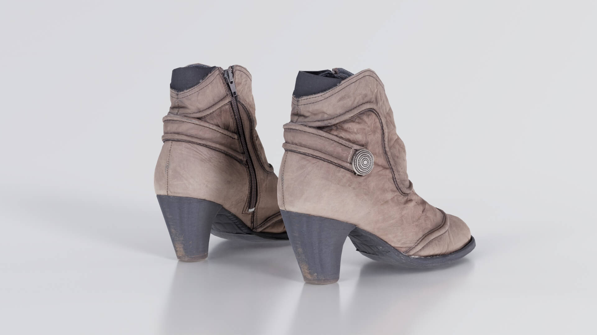 Leather Zipper Shoe - 3D Model by Polygonal Miniatures