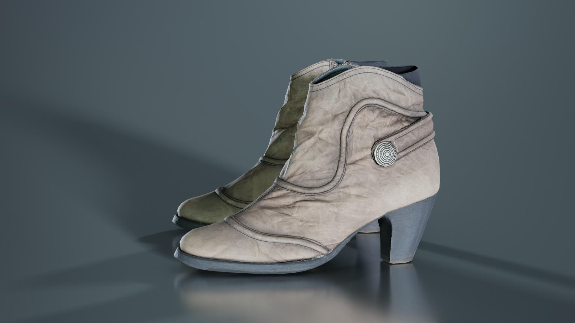 Leather Zipper Shoe - 3D Model by Polygonal Miniatures