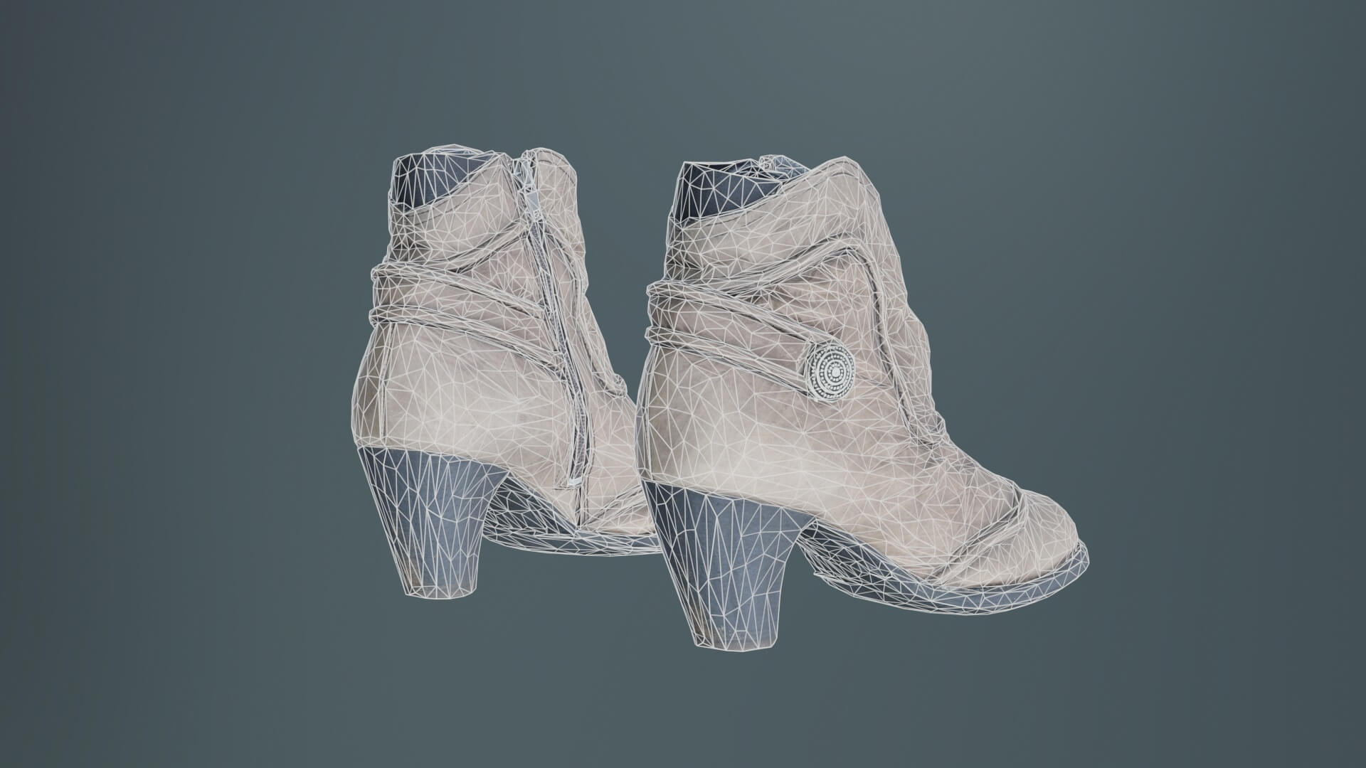 Leather Zipper Shoe - 3D Model by Polygonal Miniatures