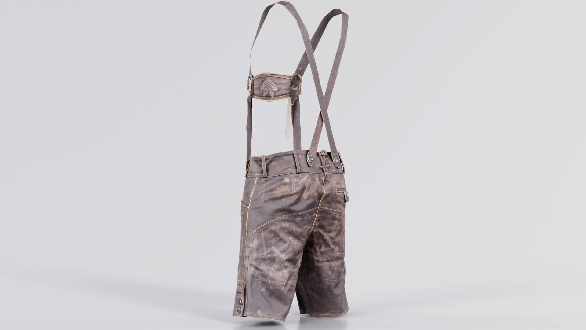 Lederhosen Dark Brown - 3D Model by Polygonal Miniatures