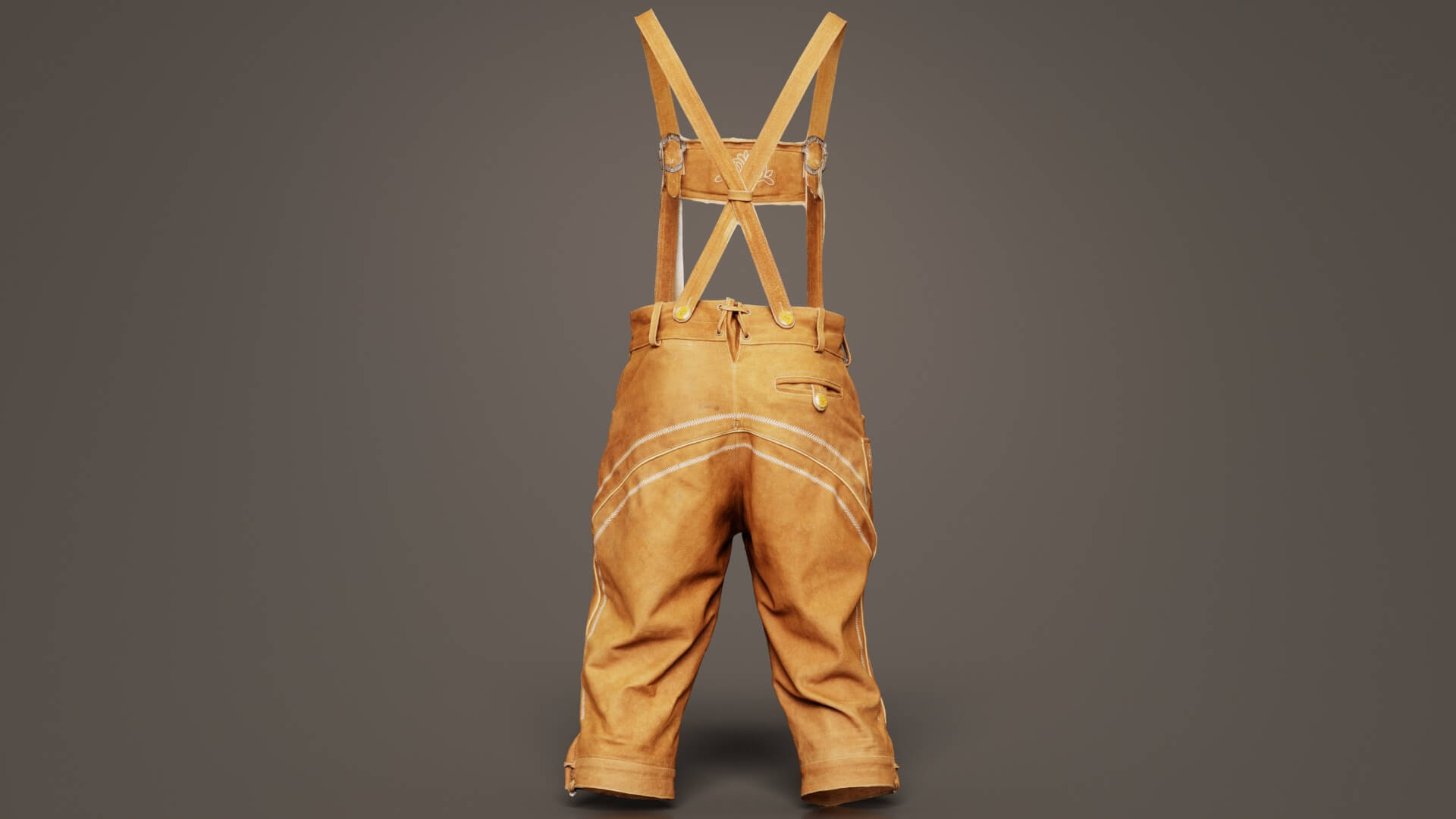 Lederhosen Light Brown - 3D Model by Polygonal Miniatures