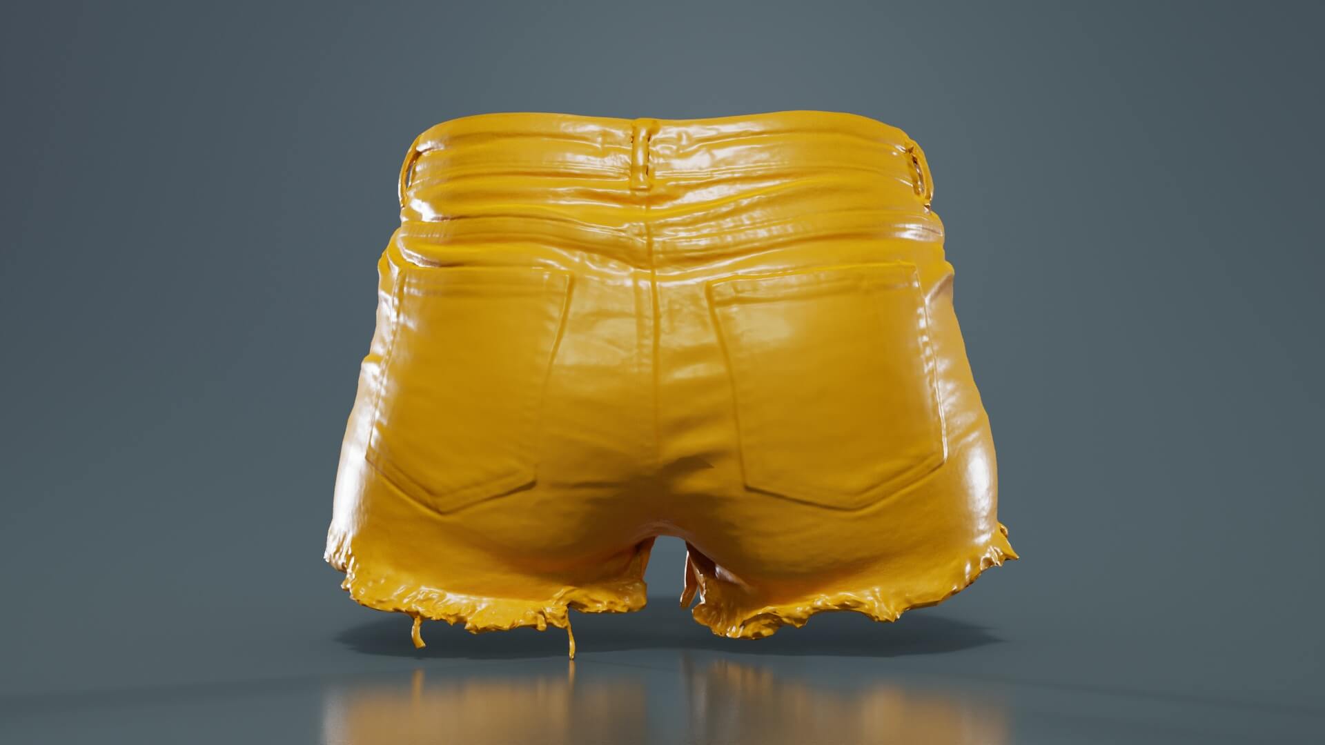 Light Blue Jeans Shorts - 3D Model by Polygonal Miniatures