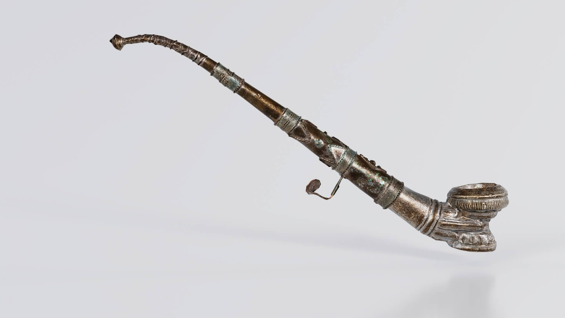 Long Smoking Pipe - 3D Model by Polygonal Miniatures