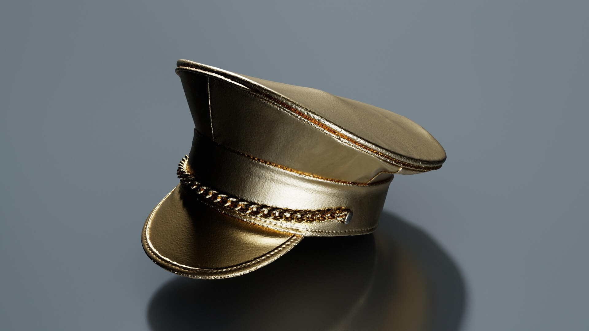 Metal Boss Chained Hat - 3D Model by Polygonal Miniatures