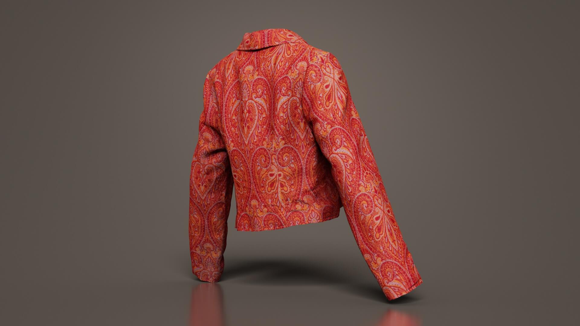 Mini Jacket Red Decoration - 3D Model by Polygonal Miniatures