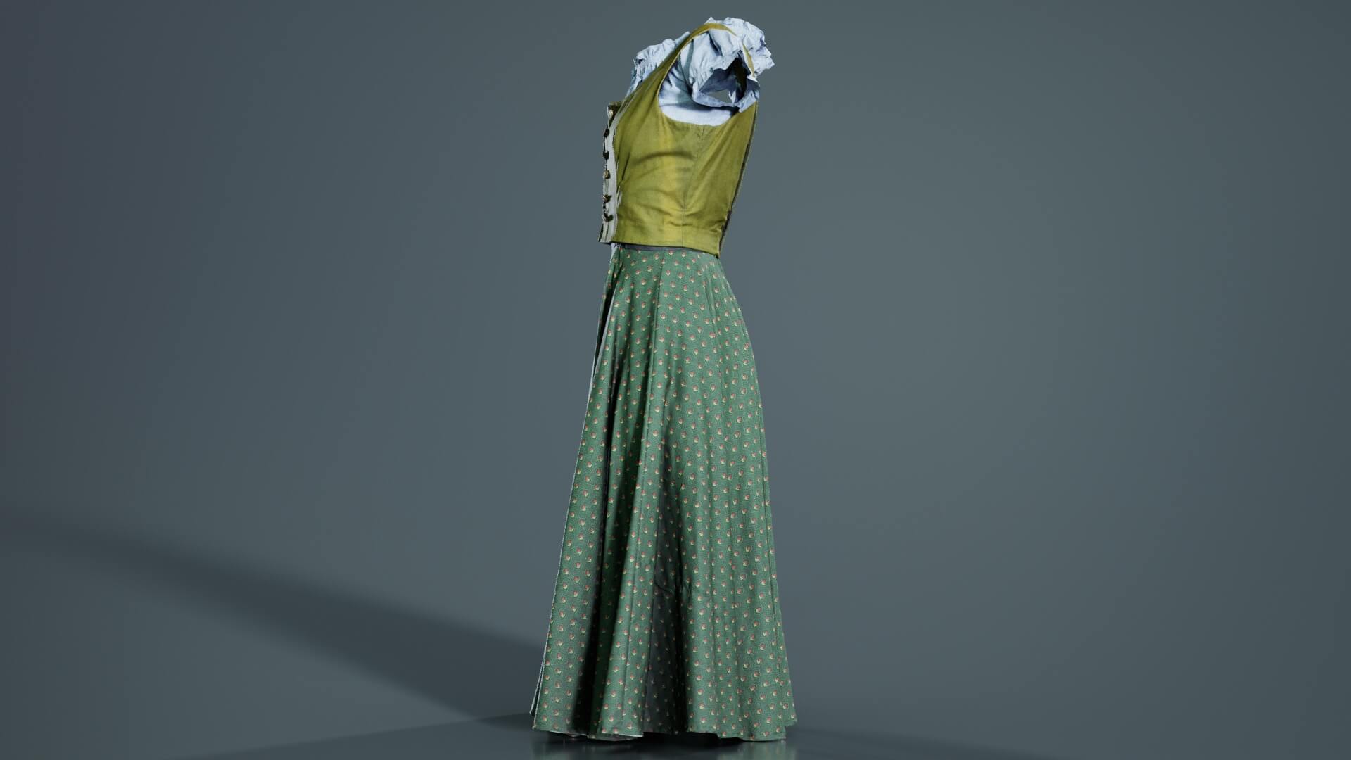 Oktoberfest Dress - 3D Model by Polygonal Miniatures