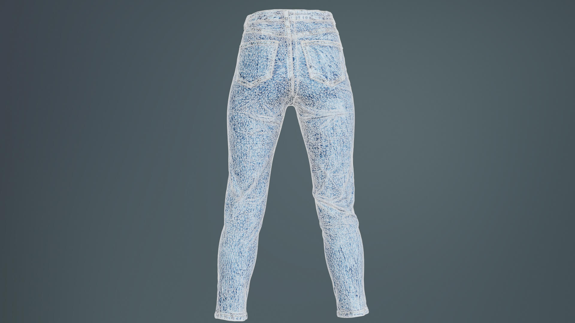 Patchy Jeans Trousers - 3D Model by Polygonal Miniatures
