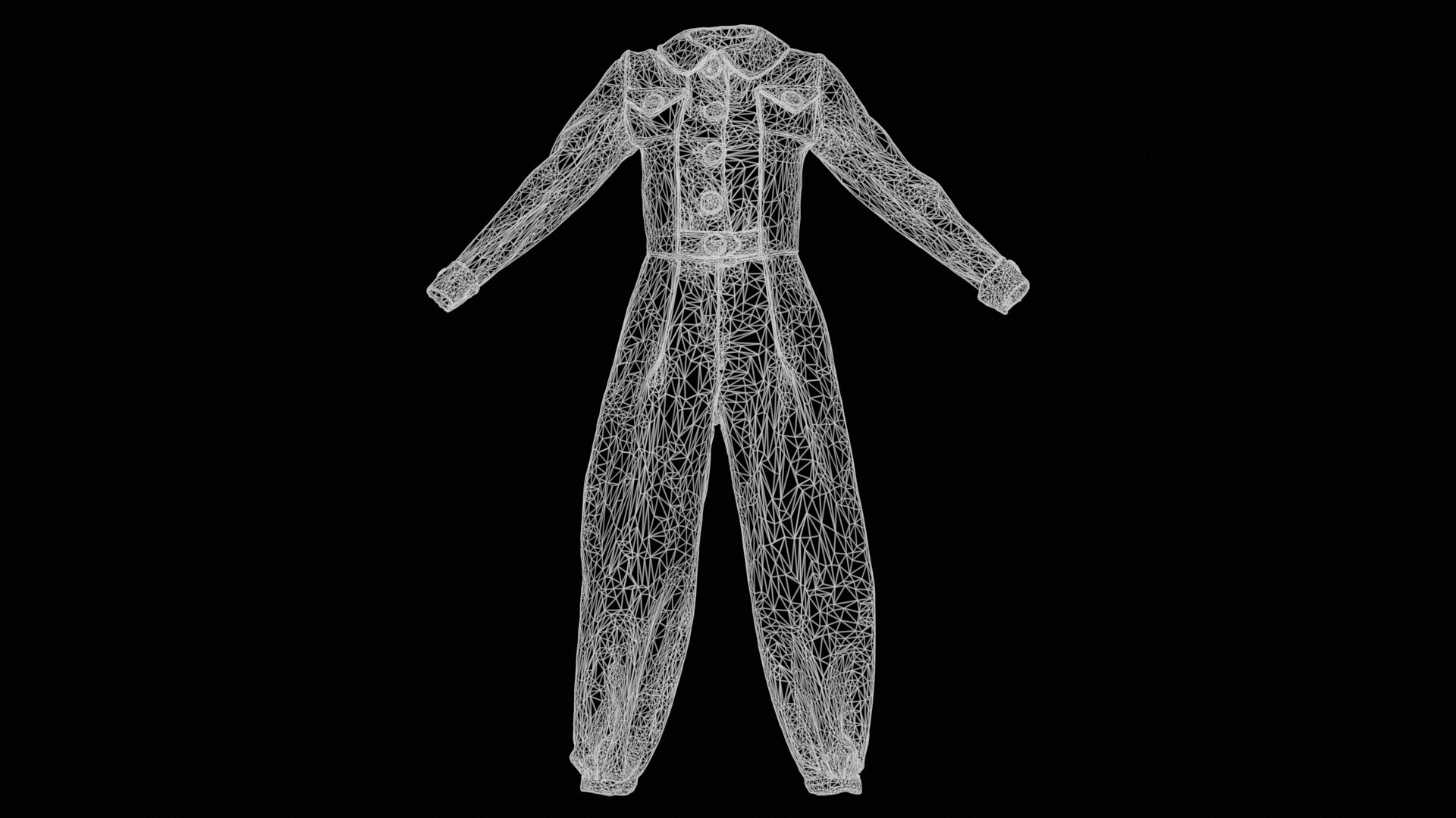 Pilot Bodysuit Closed - 3D Model by Polygonal Miniatures