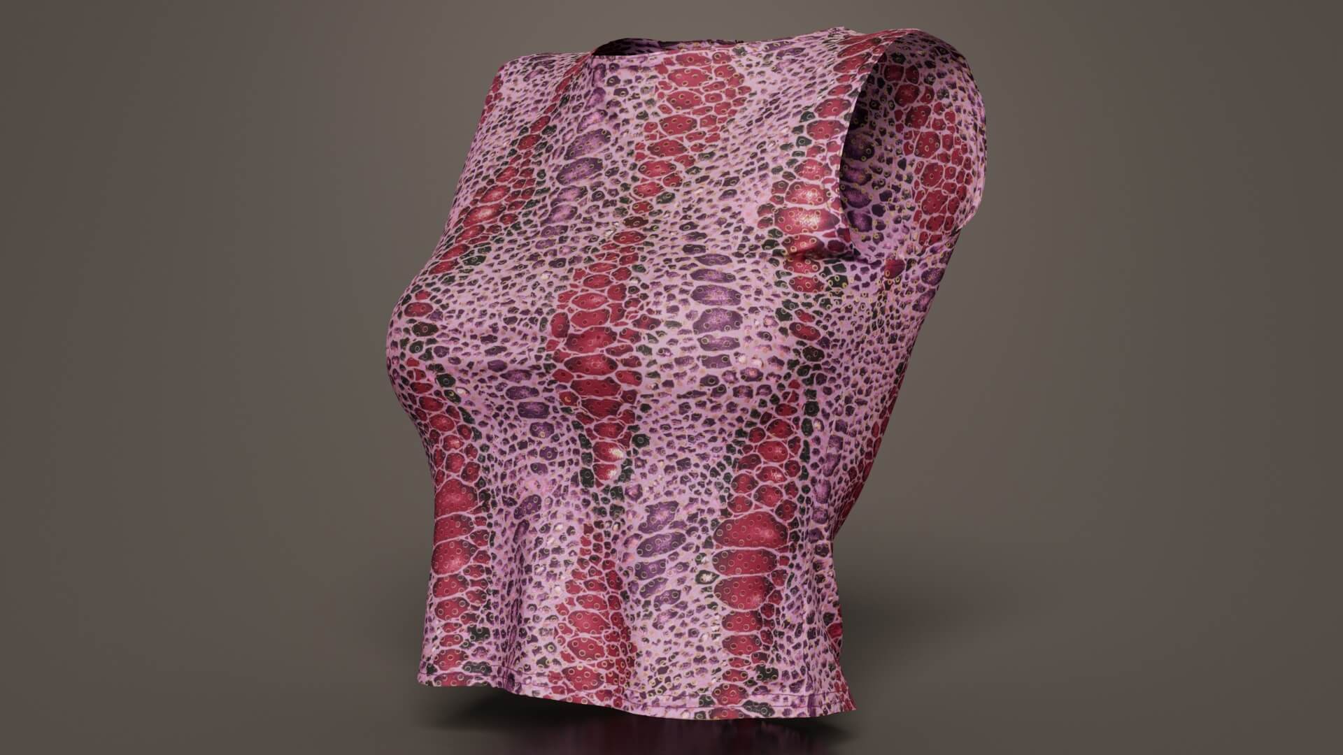 Purple Snake Top - 3D Model by Polygonal Miniatures