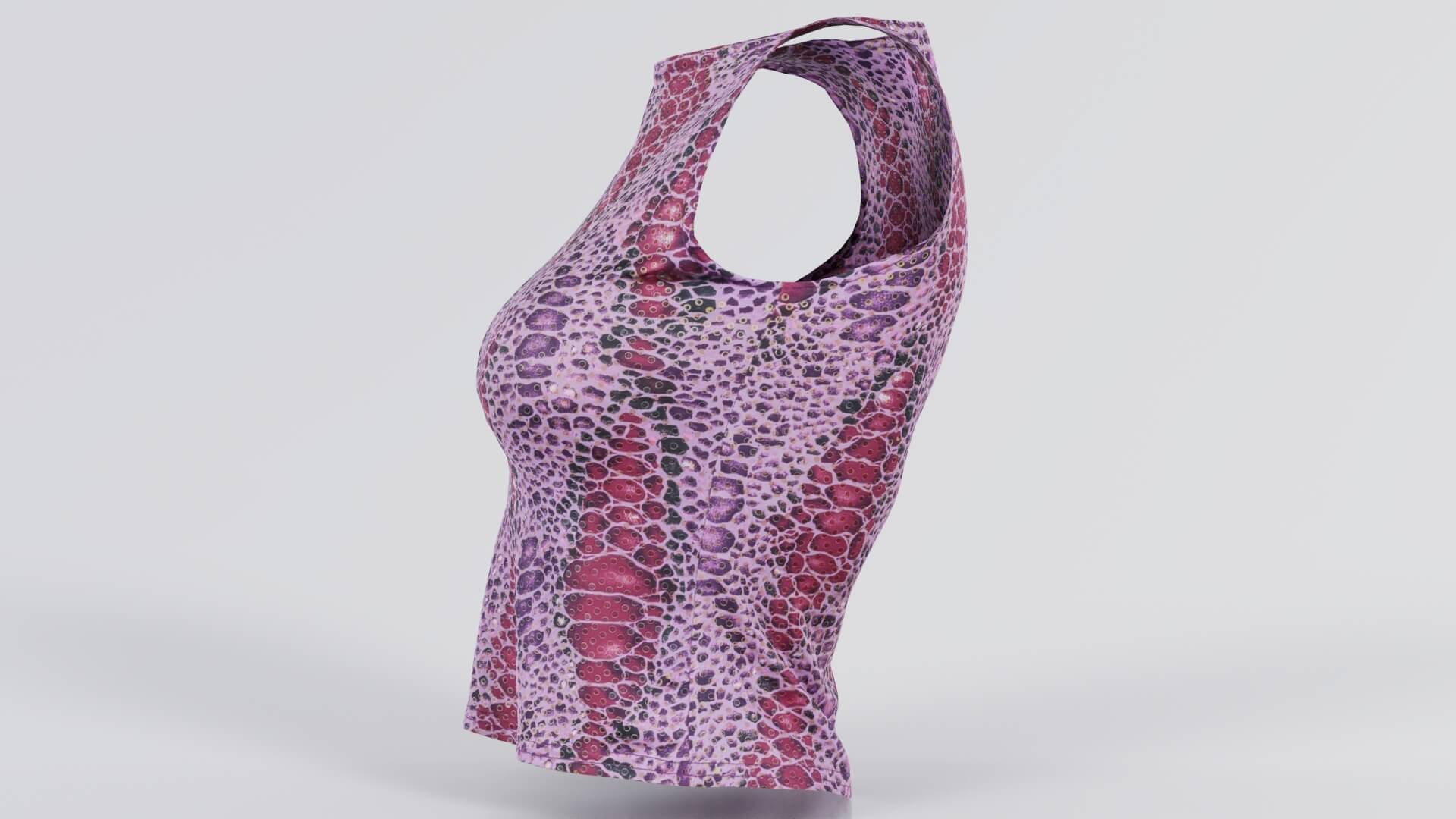 Purple Snake Top - 3D Model by Polygonal Miniatures