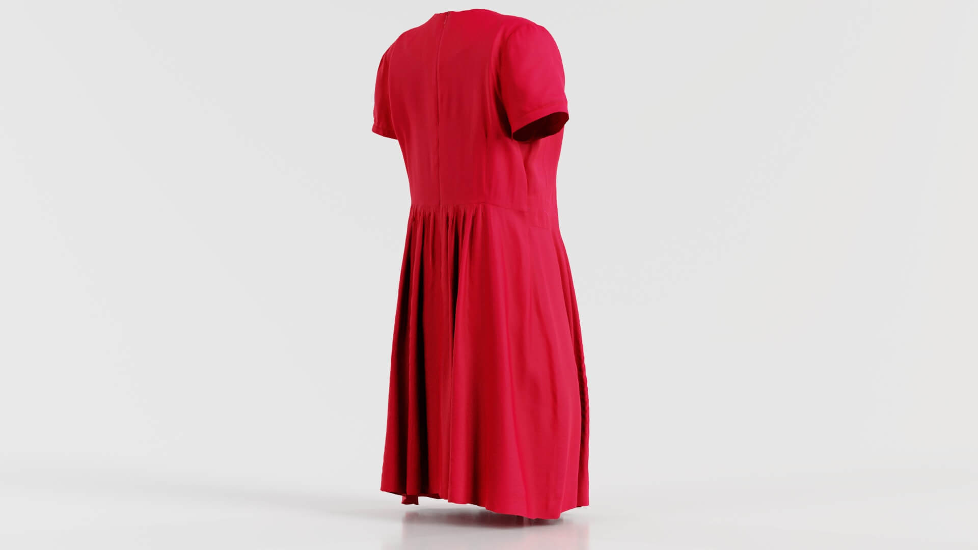 Red Fold Dress - 3D Model by Polygonal Miniatures