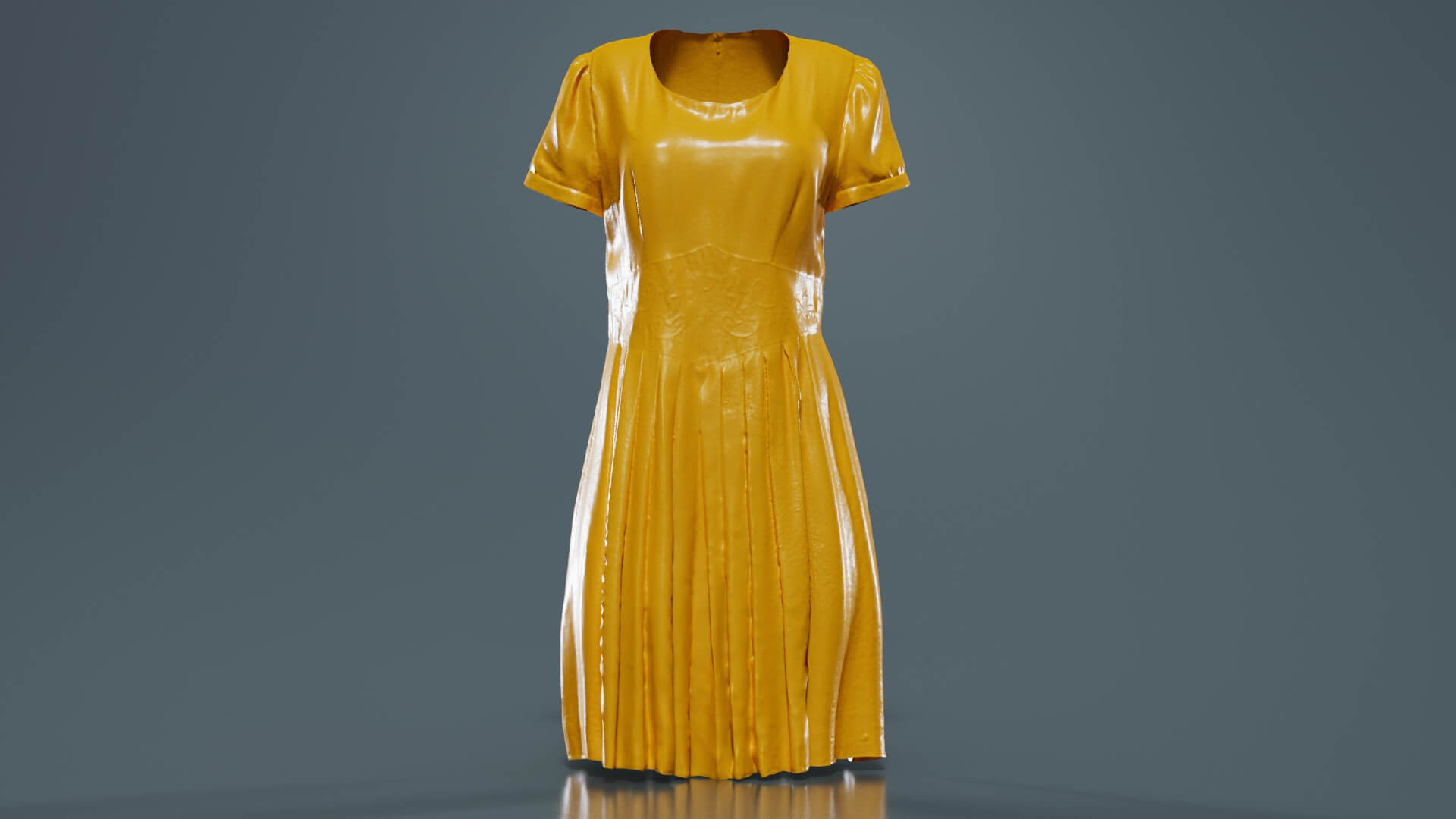 Red Fold Dress - 3D Model by Polygonal Miniatures