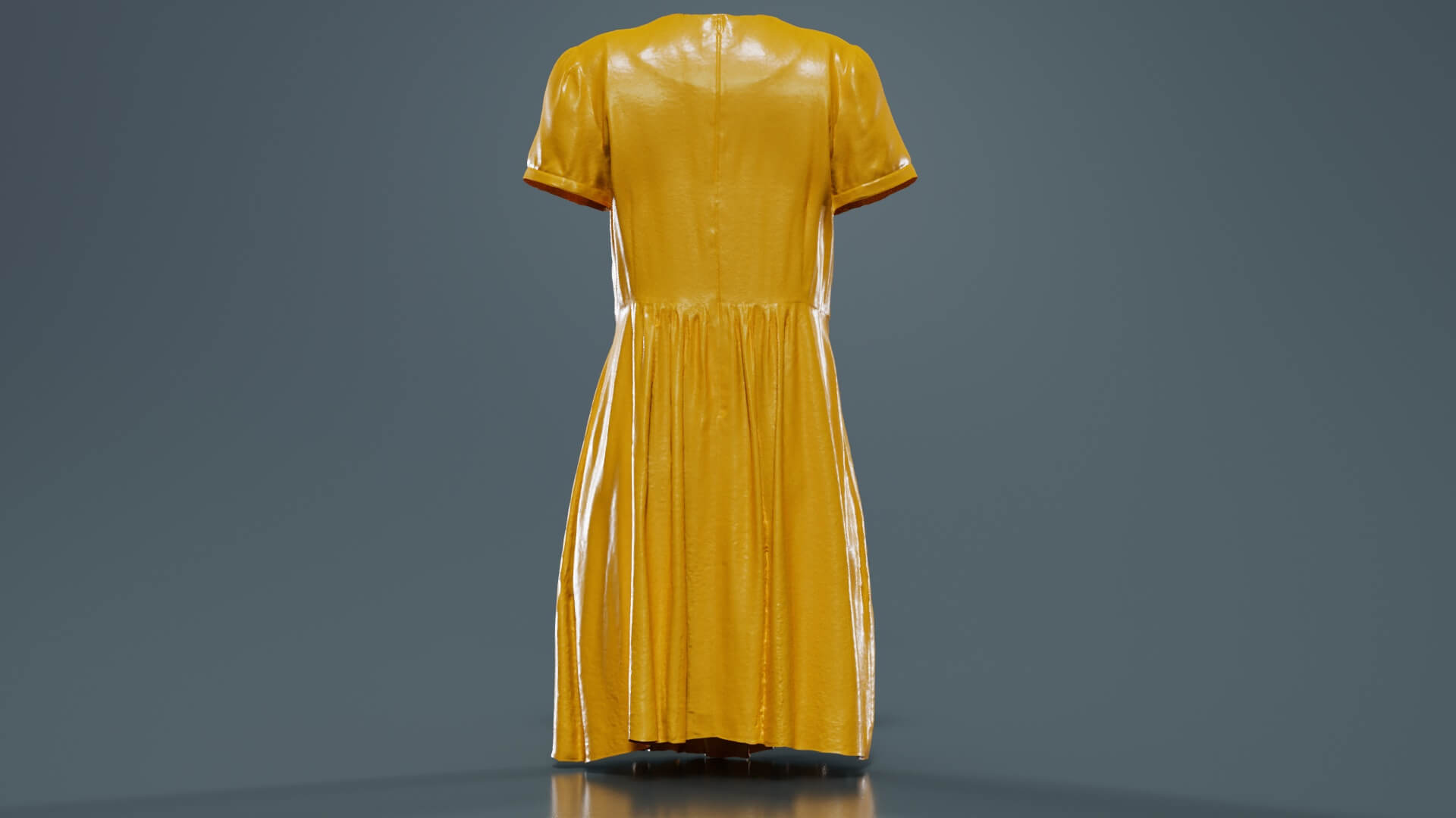 Red Fold Dress - 3D Model by Polygonal Miniatures