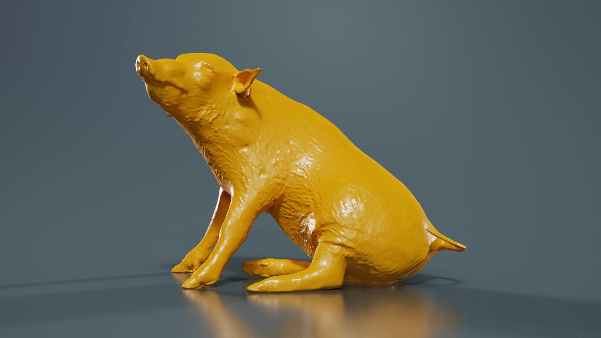Red River Hog Pig Potamochoerus Porcus - 3D Model by Polygonal Miniatures
