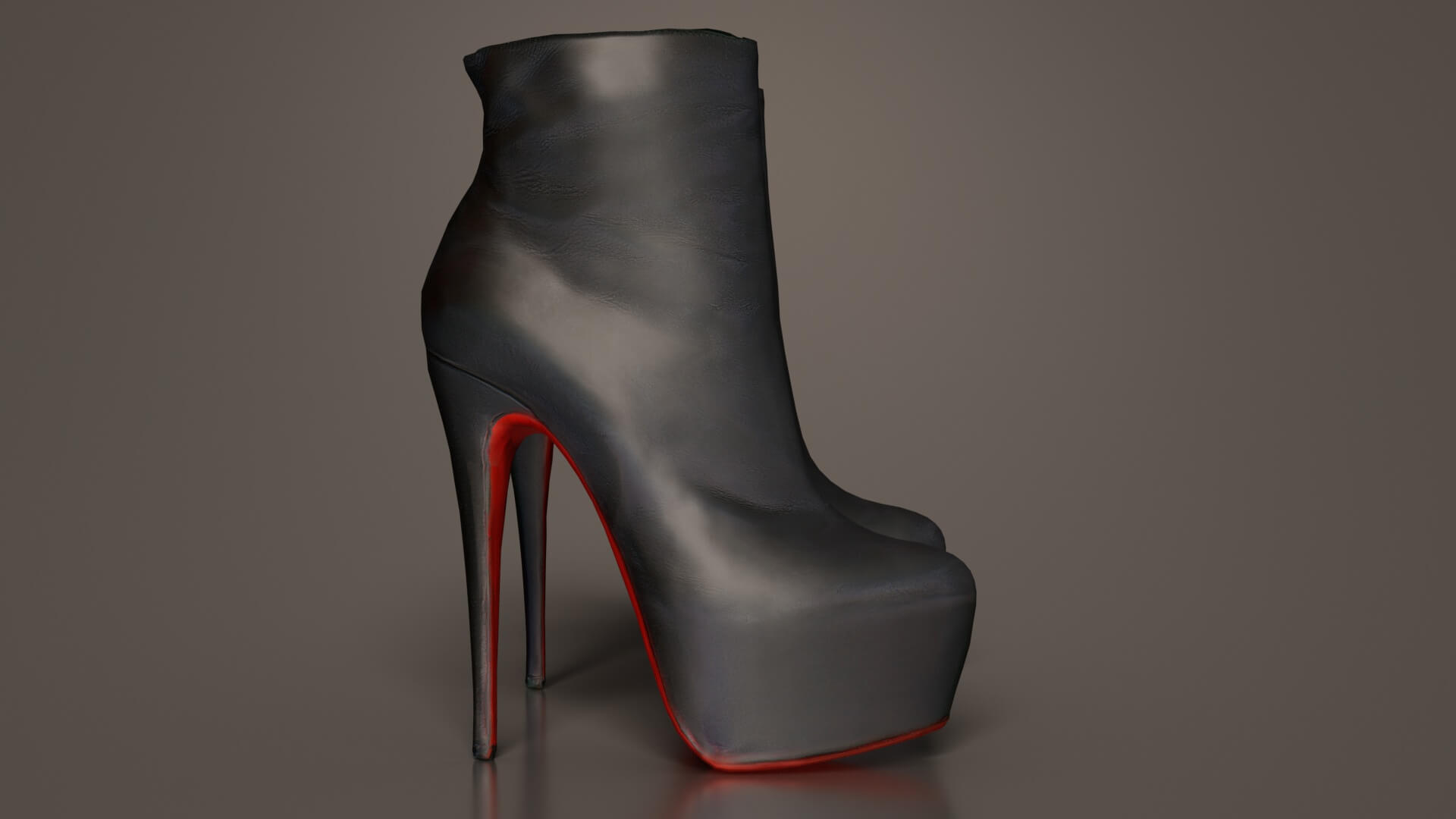 Red Sole Boots - 3D Model by Polygonal Miniatures
