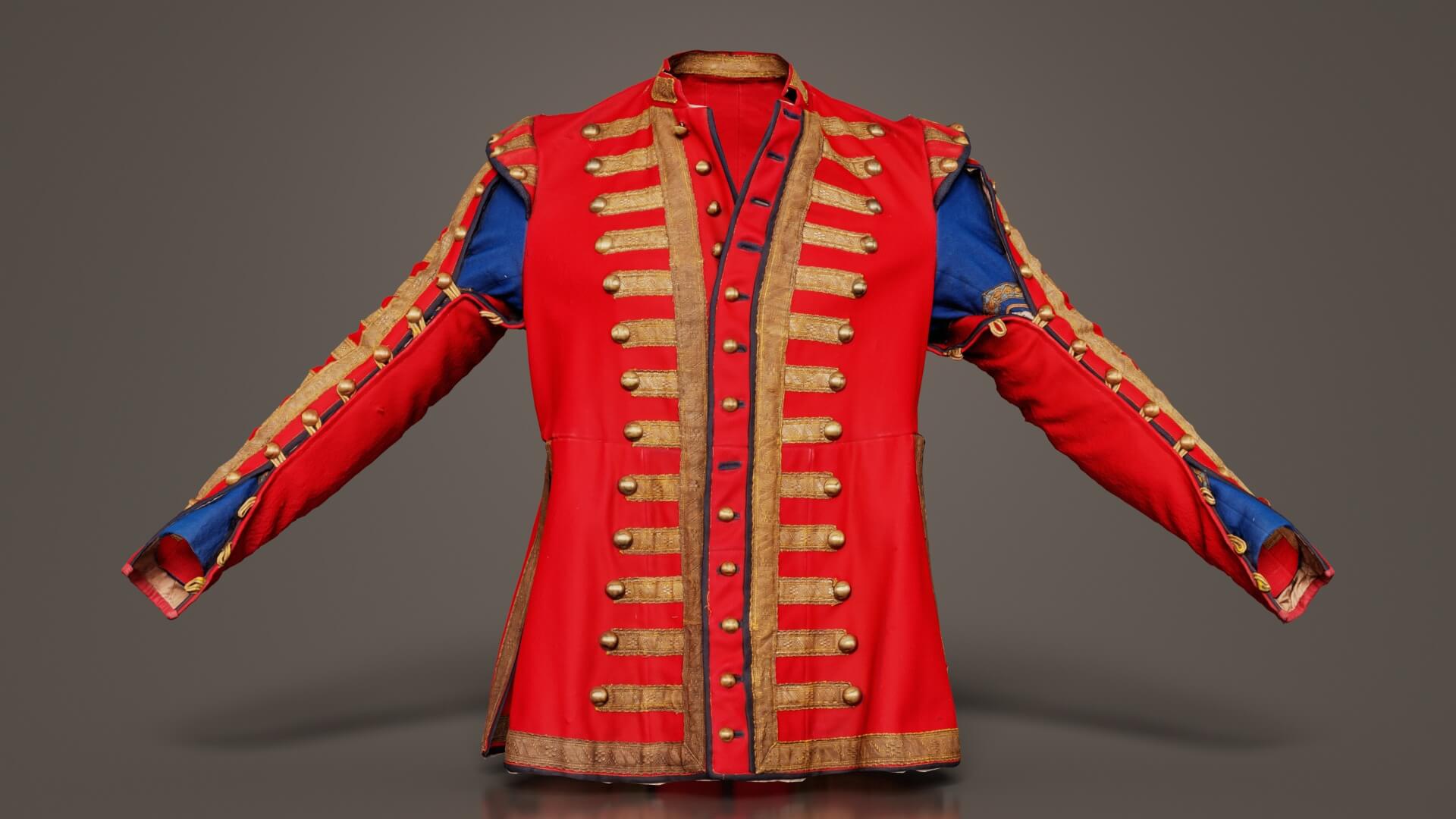 Red Stud Jacket - 3D Model by Polygonal Miniatures