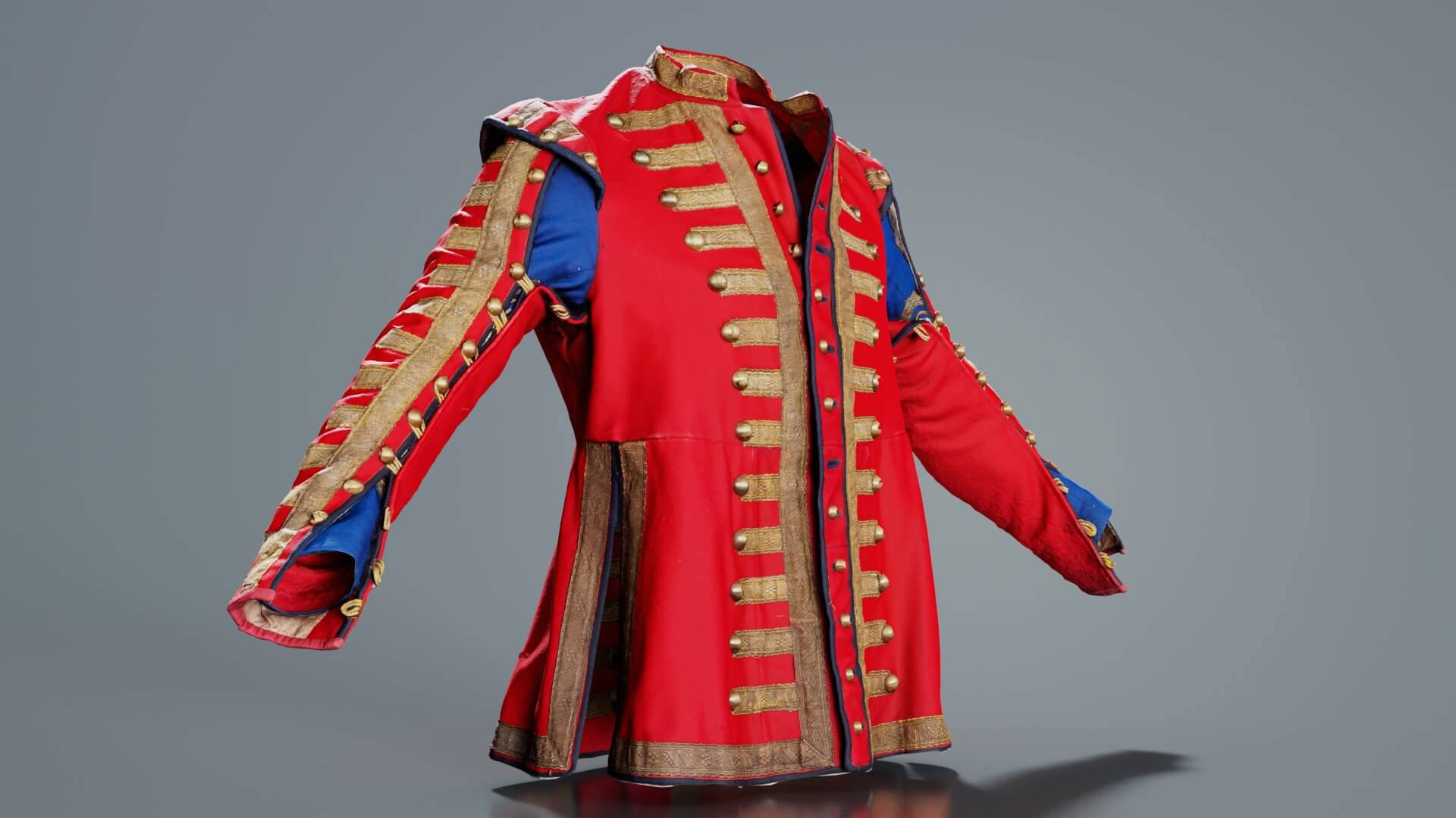 Red Stud Jacket - 3D Model by Polygonal Miniatures