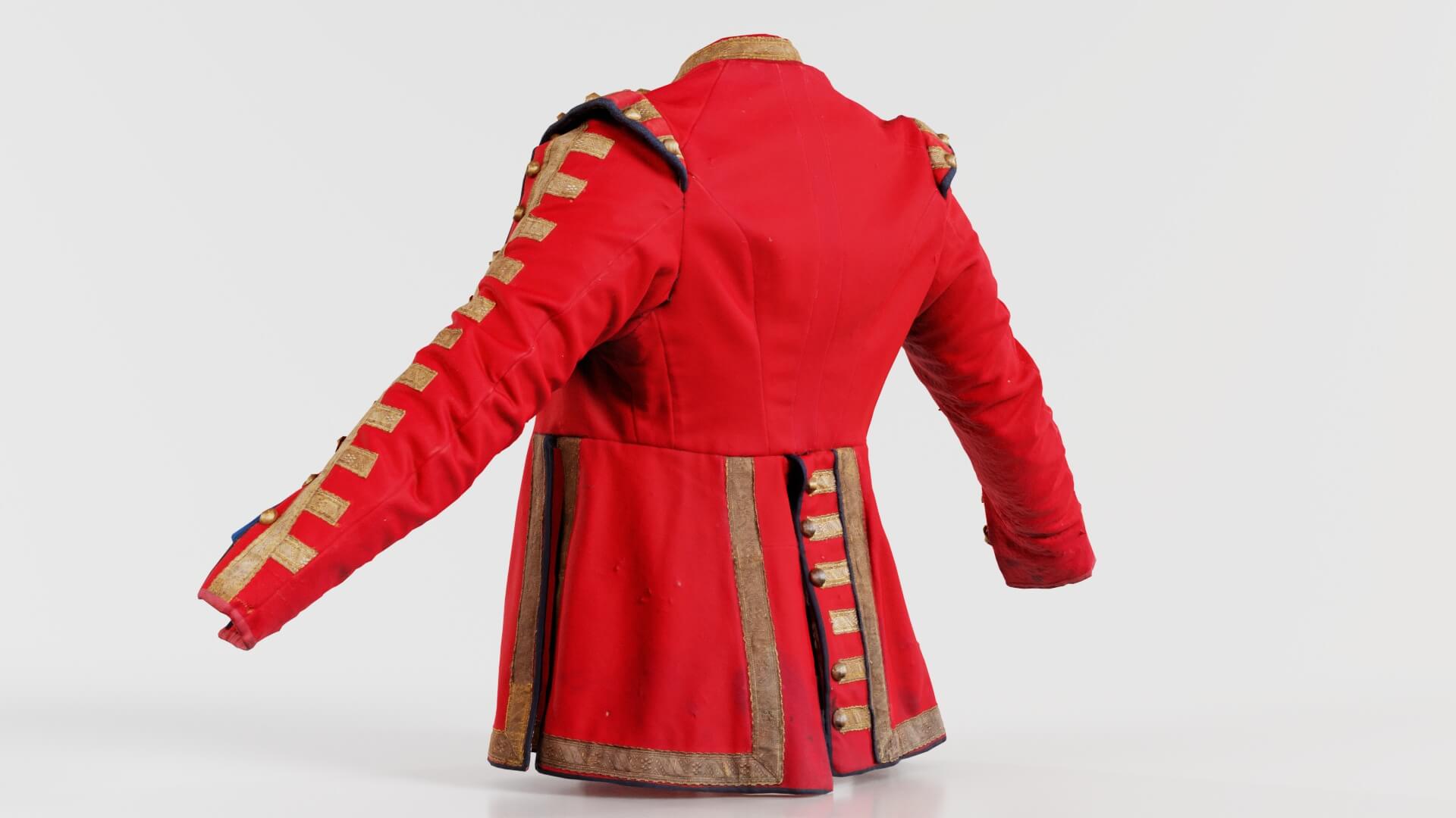 Red Stud Jacket - 3D Model by Polygonal Miniatures
