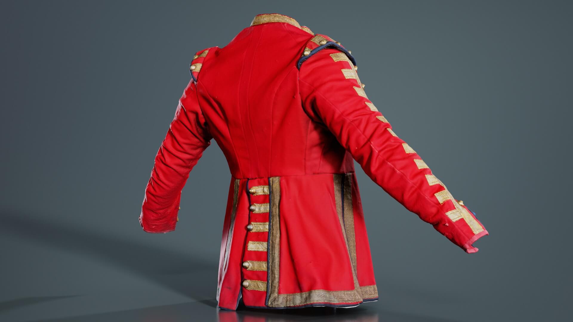 Red Stud Jacket - 3D Model by Polygonal Miniatures