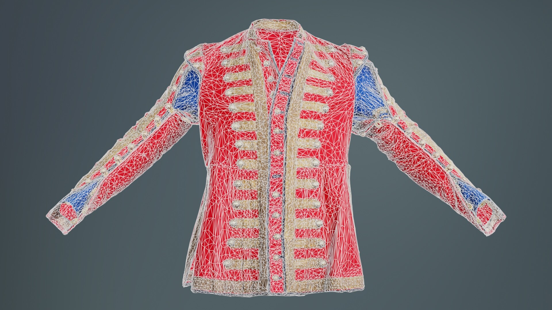 Red Stud Jacket - 3D Model by Polygonal Miniatures