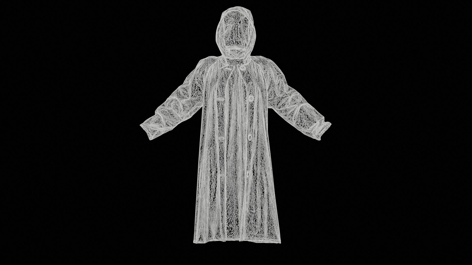 Red Vinyl Raincoat Open - 3D Model by Polygonal Miniatures