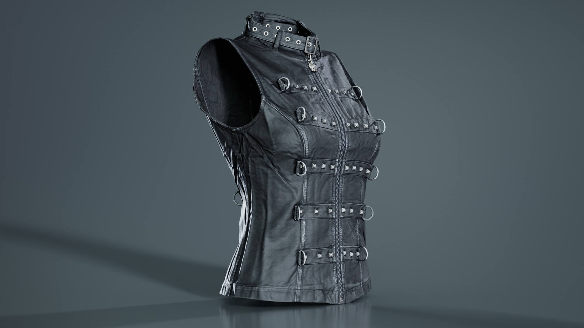 Rings Leather Vest - 3D Model by Polygonal Miniatures