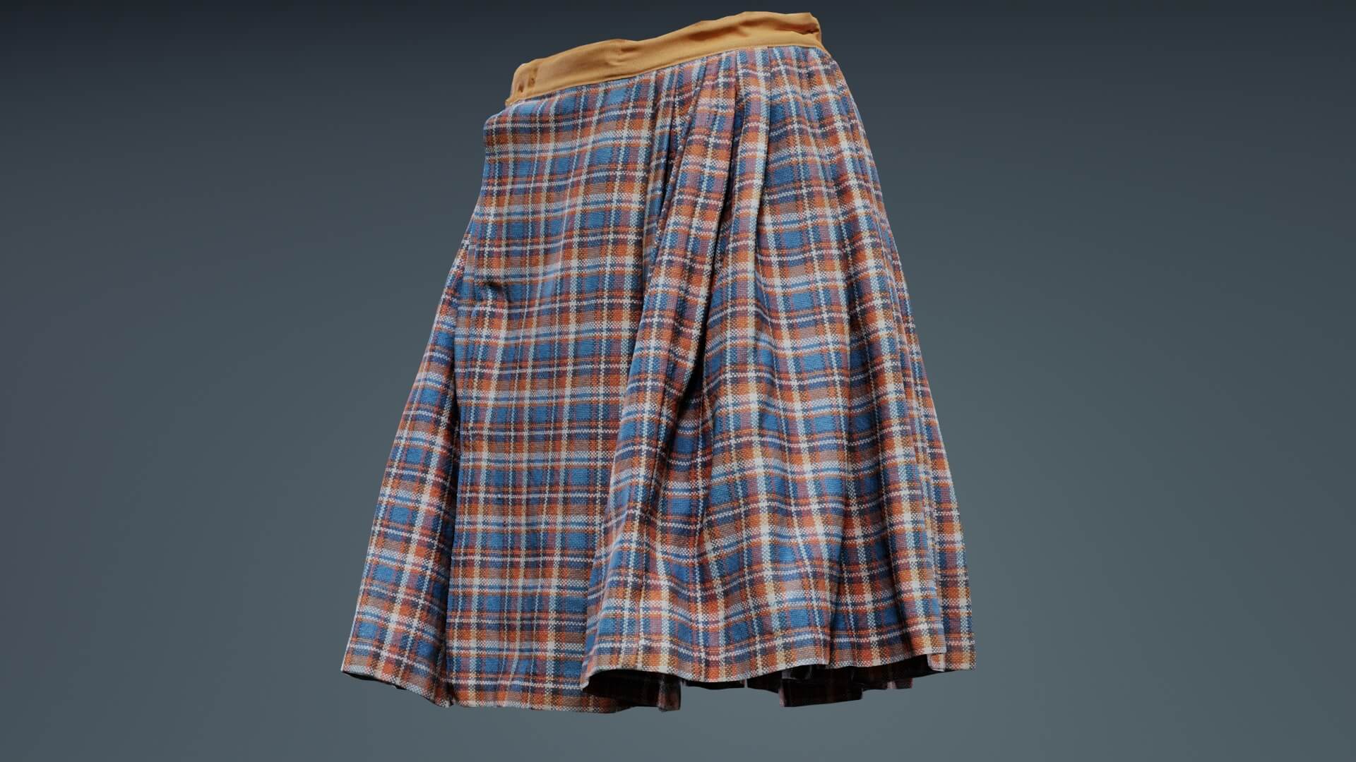 Scottish Kilt A - 3D Model by Polygonal Miniatures