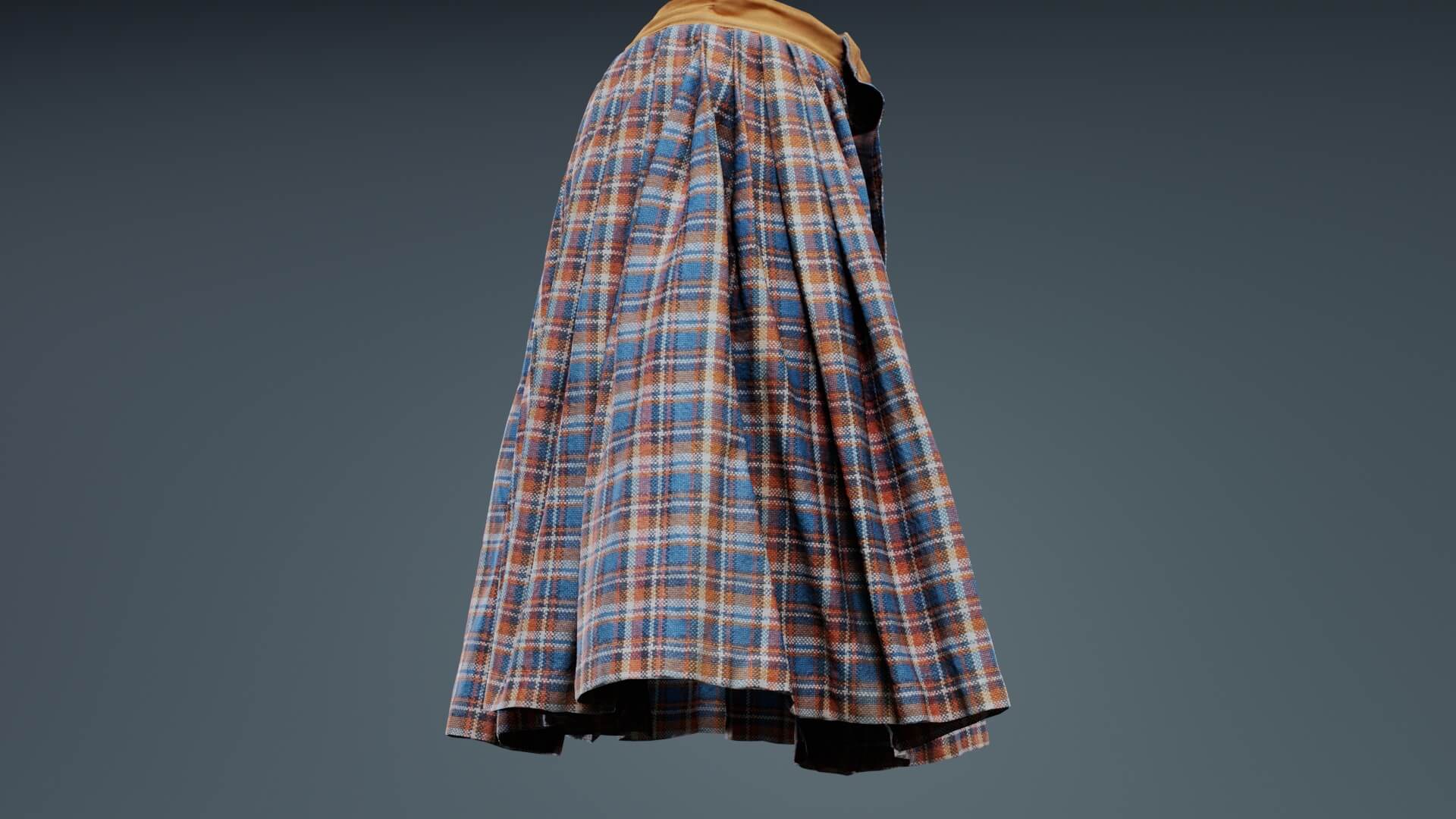 Scottish Kilt A - 3D Model by Polygonal Miniatures