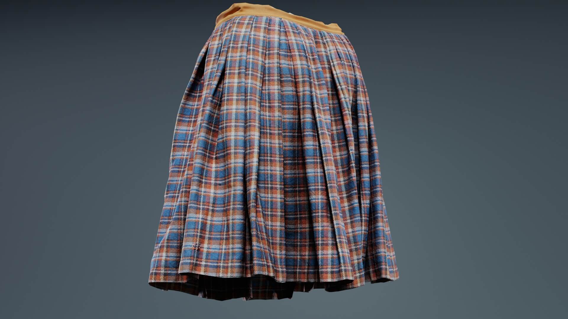Scottish Kilt A - 3D Model by Polygonal Miniatures