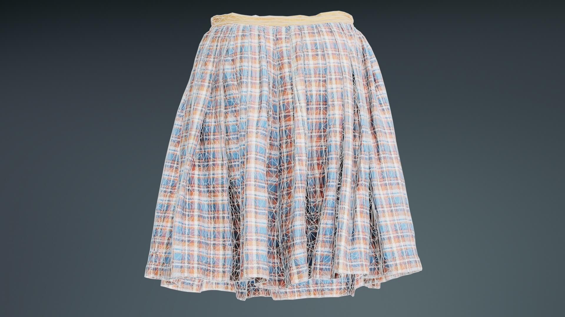 Scottish Kilt A - 3D Model by Polygonal Miniatures