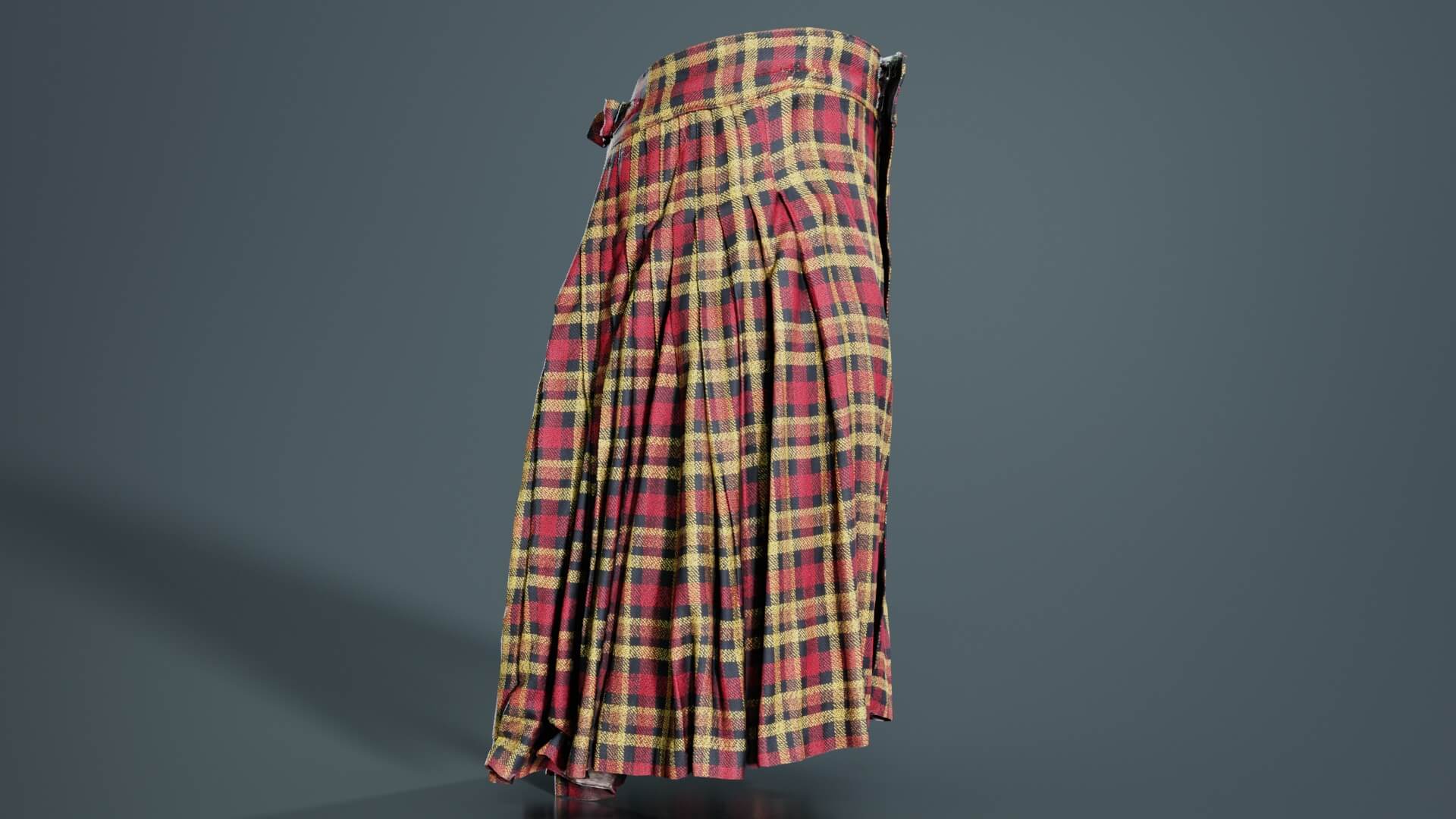 Scottish Kilt B - 3D Model by Polygonal Miniatures